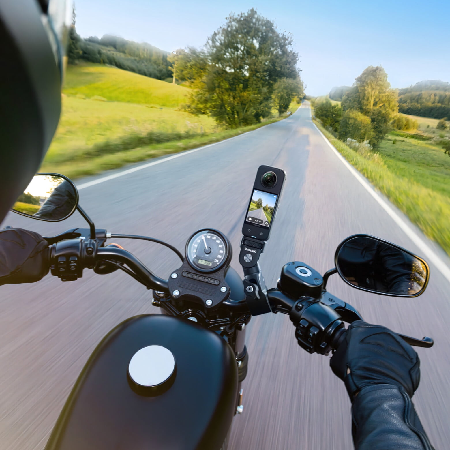 Motorcycle Mount Bundle for Insta360 X4 Ace Pro GO 3 X3 ONE RS, Heavy ...
