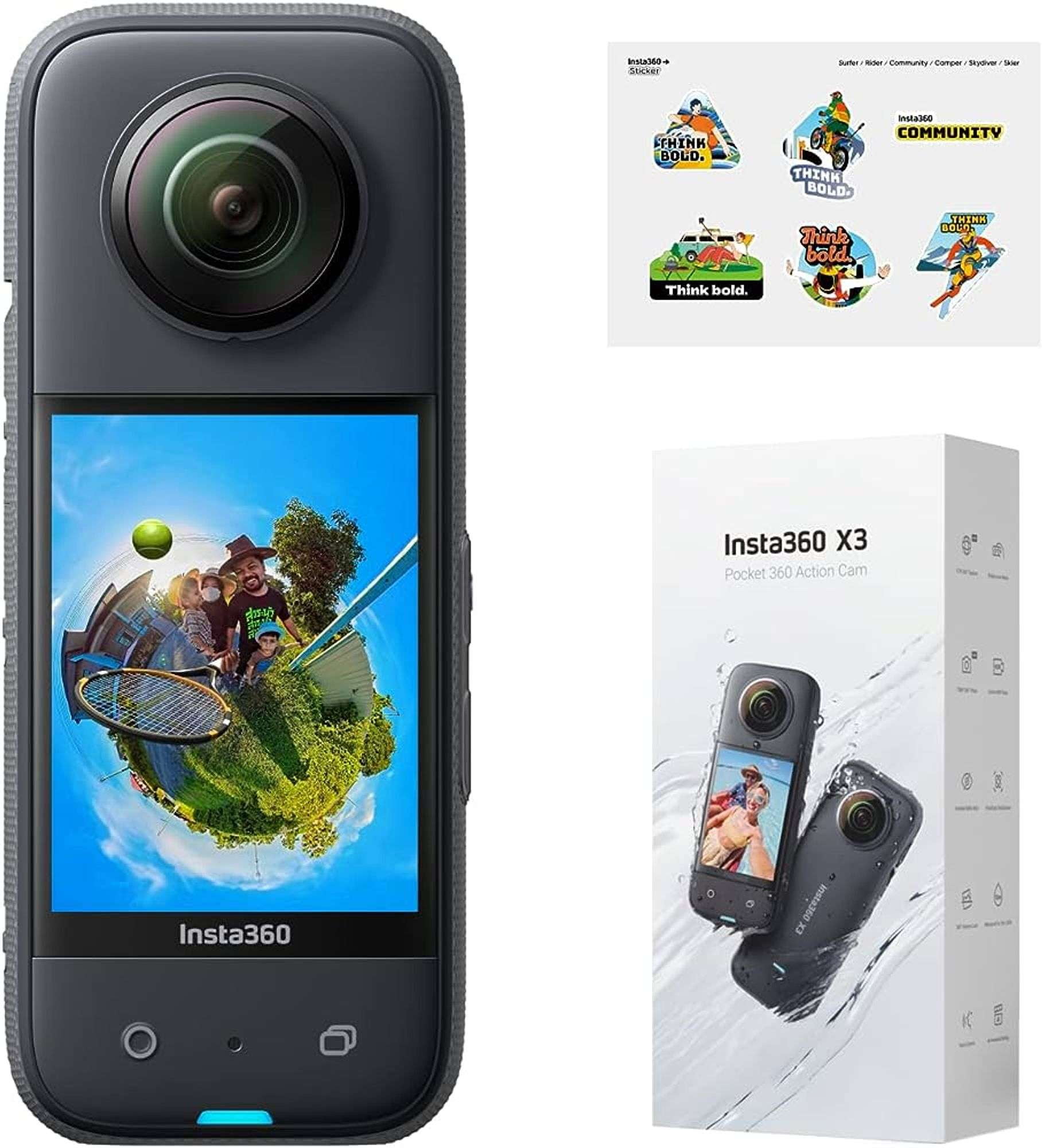 Insta360 X3 Think Bold Set Waterproof 360 Action Camera with Insta360 X3 Think Bold Set Waterproof 360 Action Camera with