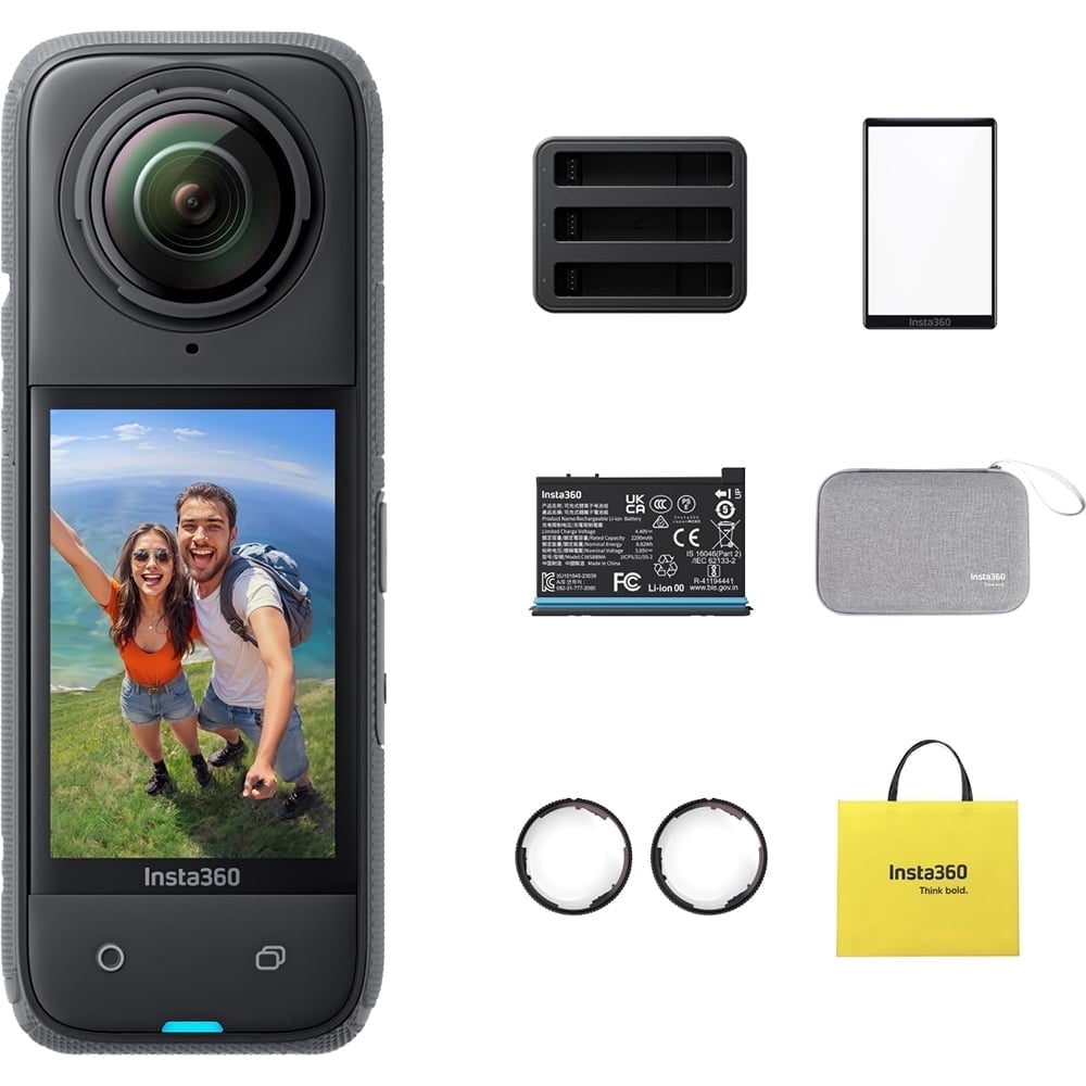 Insta360 X4 8K Waterproof 360 Action Camera Action Bundle - Walmart.com