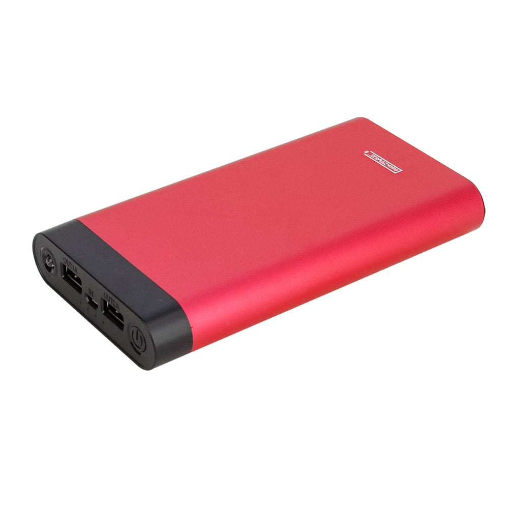InstaCHARGE 16000mAh Dual USB Power Bank Portable Battery Charger - Red ...