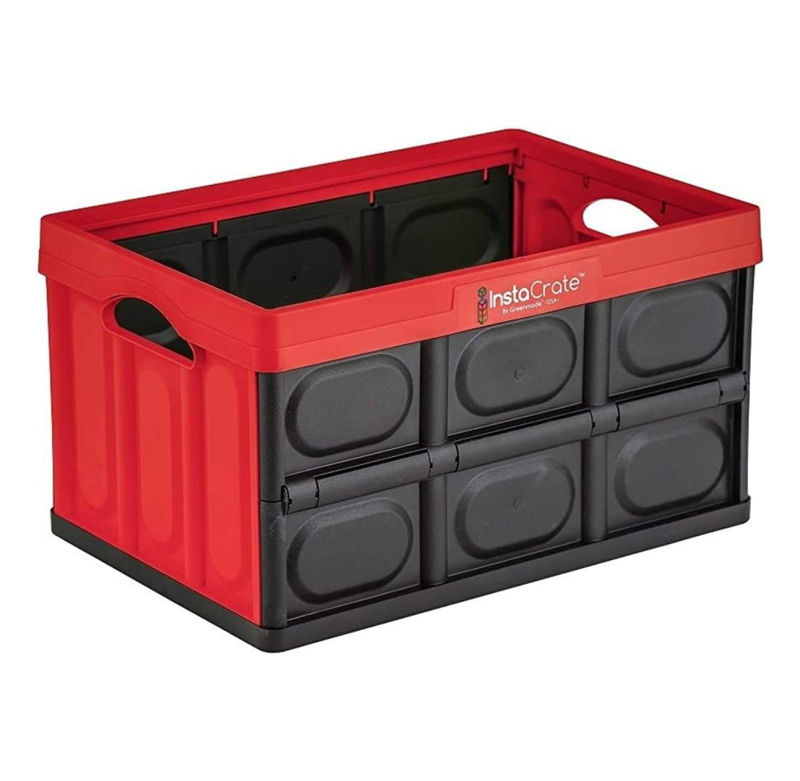 InstaCrate Collapsible Storage Container, 12 gal, Red/Black - Walmart.com