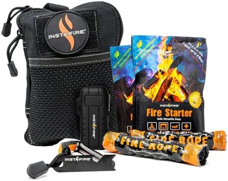 InstaFire Tactical Fire Starting Kit (Includes Rechargeable Lighter ...