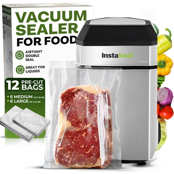 Instaseal Vacuum Seal Food Storage Machine, Airtight Freezer Suction ...