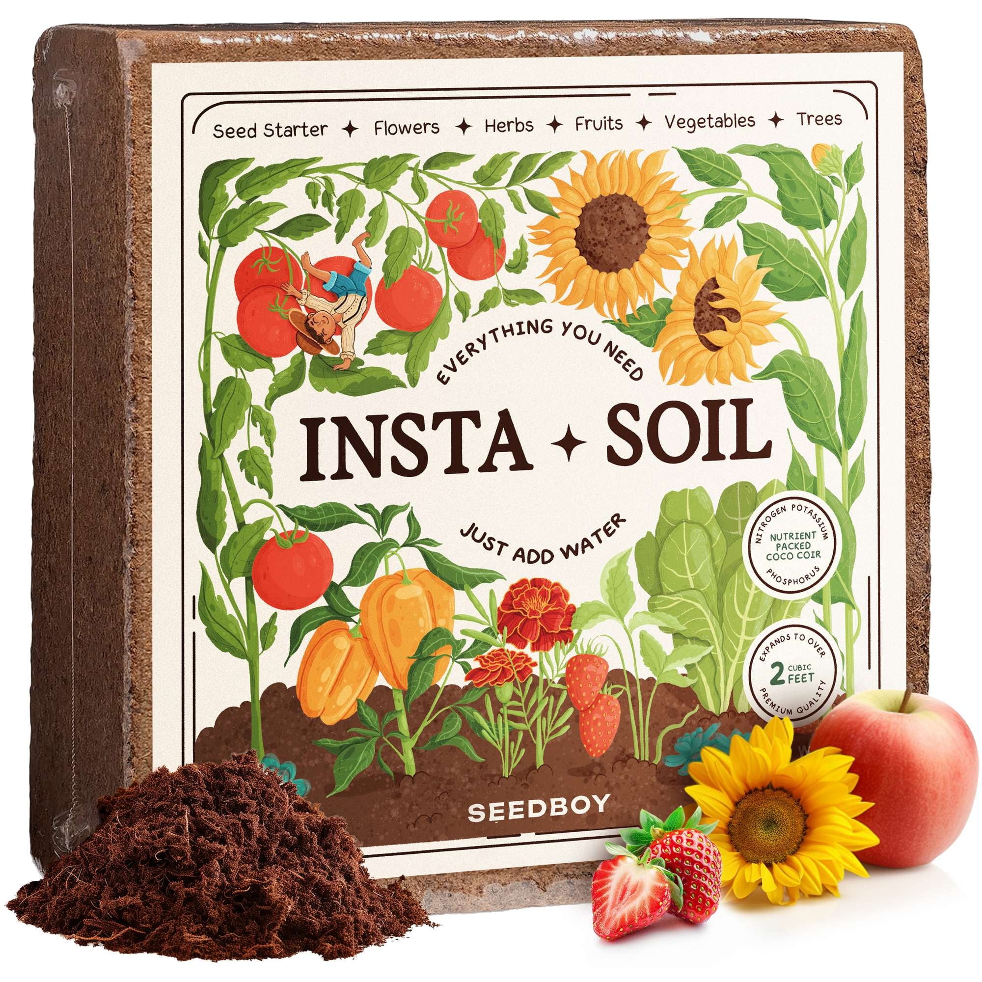InstaSoil™ Nutrient-Rich Potting Soil for Indoor/Outdoor Plants ...