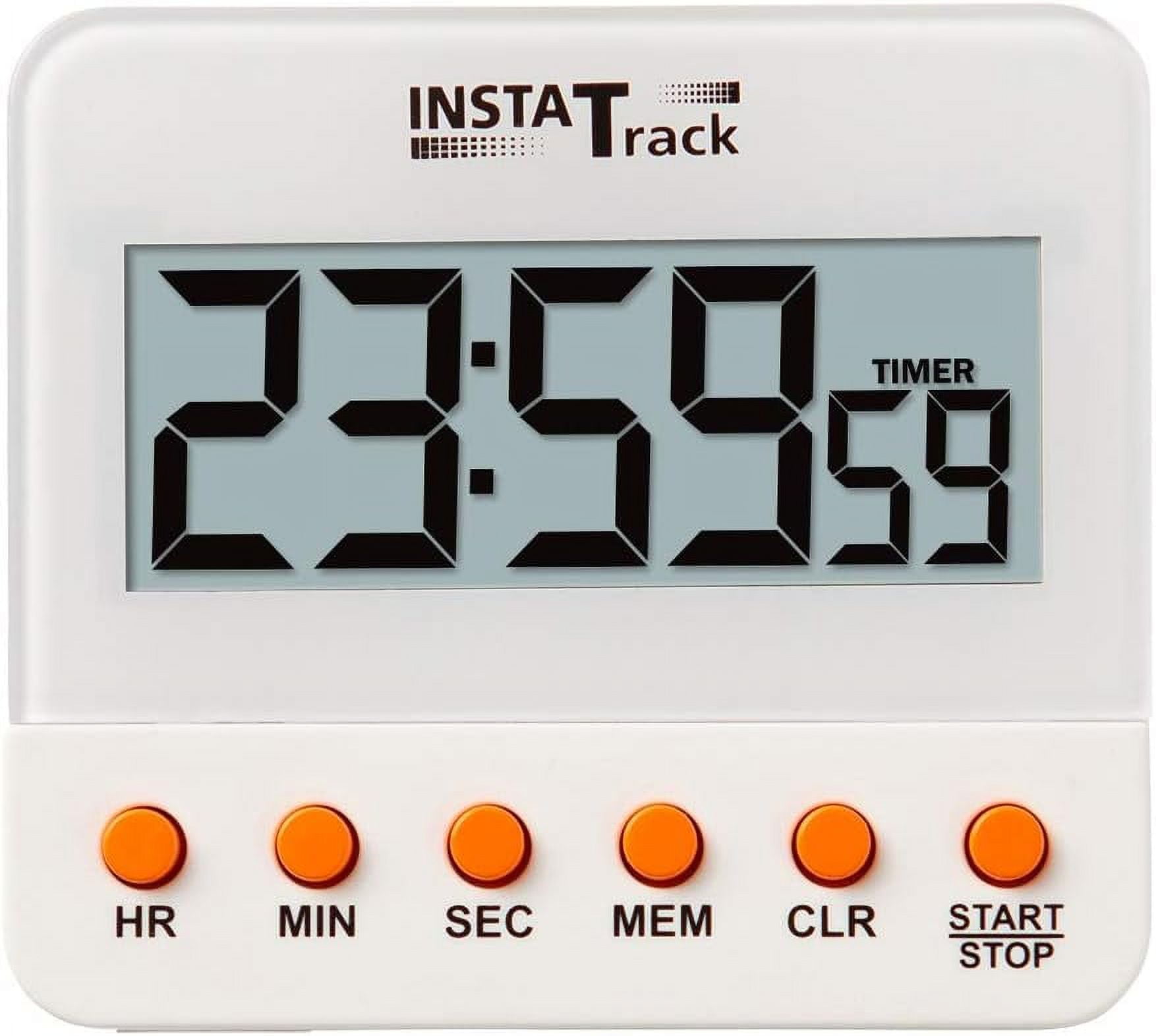 InstaTrack Kitchen Single Event Digital Timer/Clock, White - Walmart.com