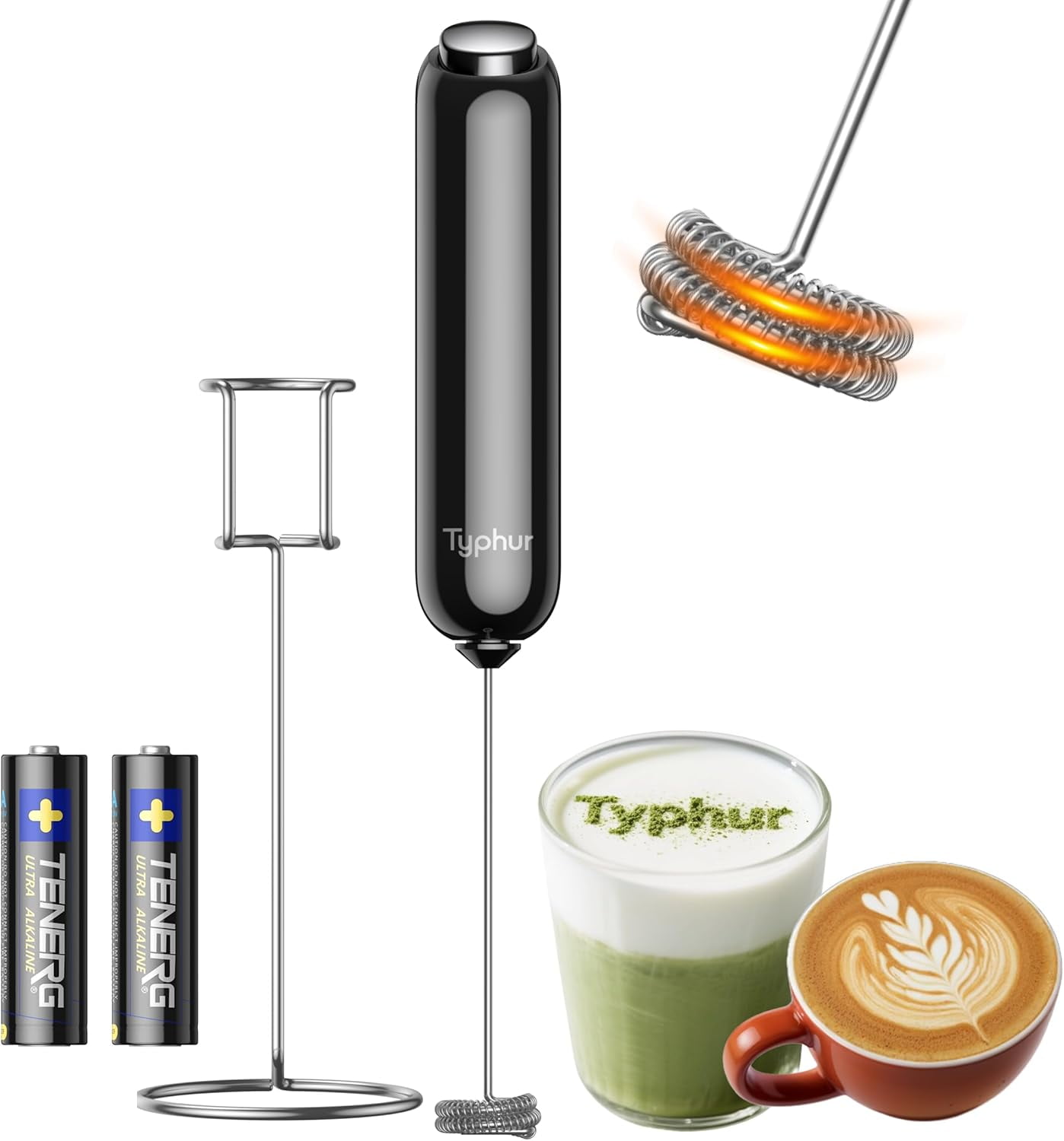 InstaWhisk Milk Frother with Variable Speed, Battery Operated Handheld ...