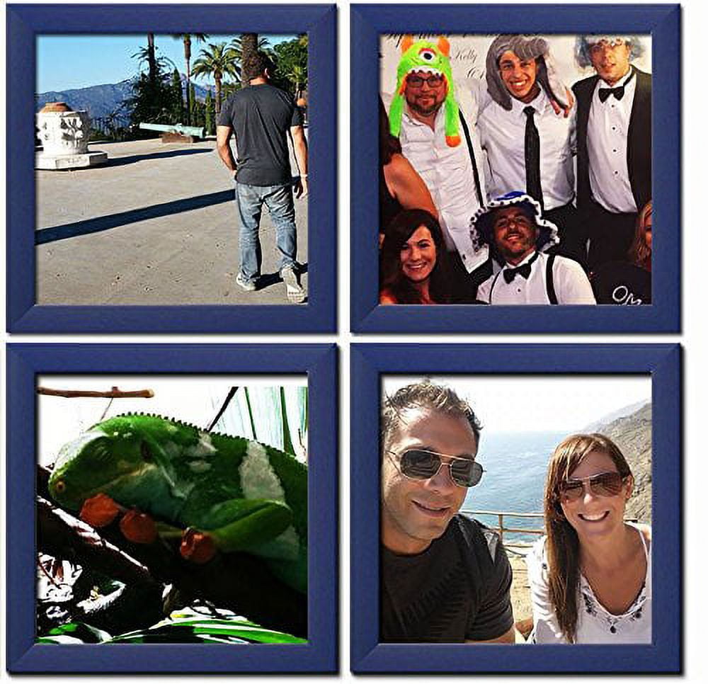 Instagram Photo Frame - Frame Your 4x4 Photos! - Blue 4" x 4" Frame (4 ...