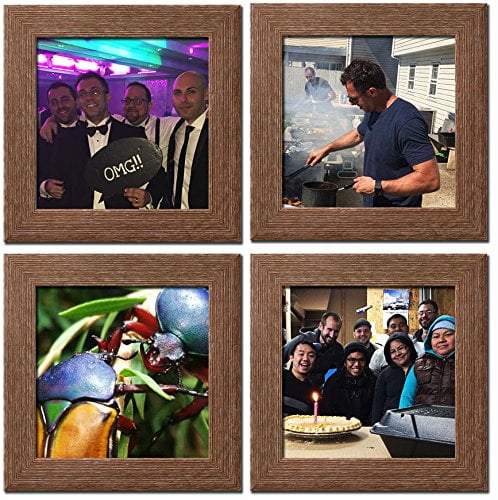 Instagram Photo Frame - Frame Your 4x4 Photos! - Rustic Brown 4" x 4 ...