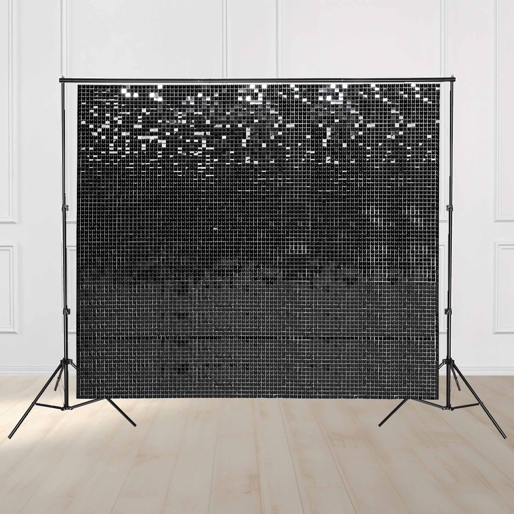 Instahibit 10x7 FT Shimmer Wall Backdrop with Stand 72 Pcs Panels Decor ...