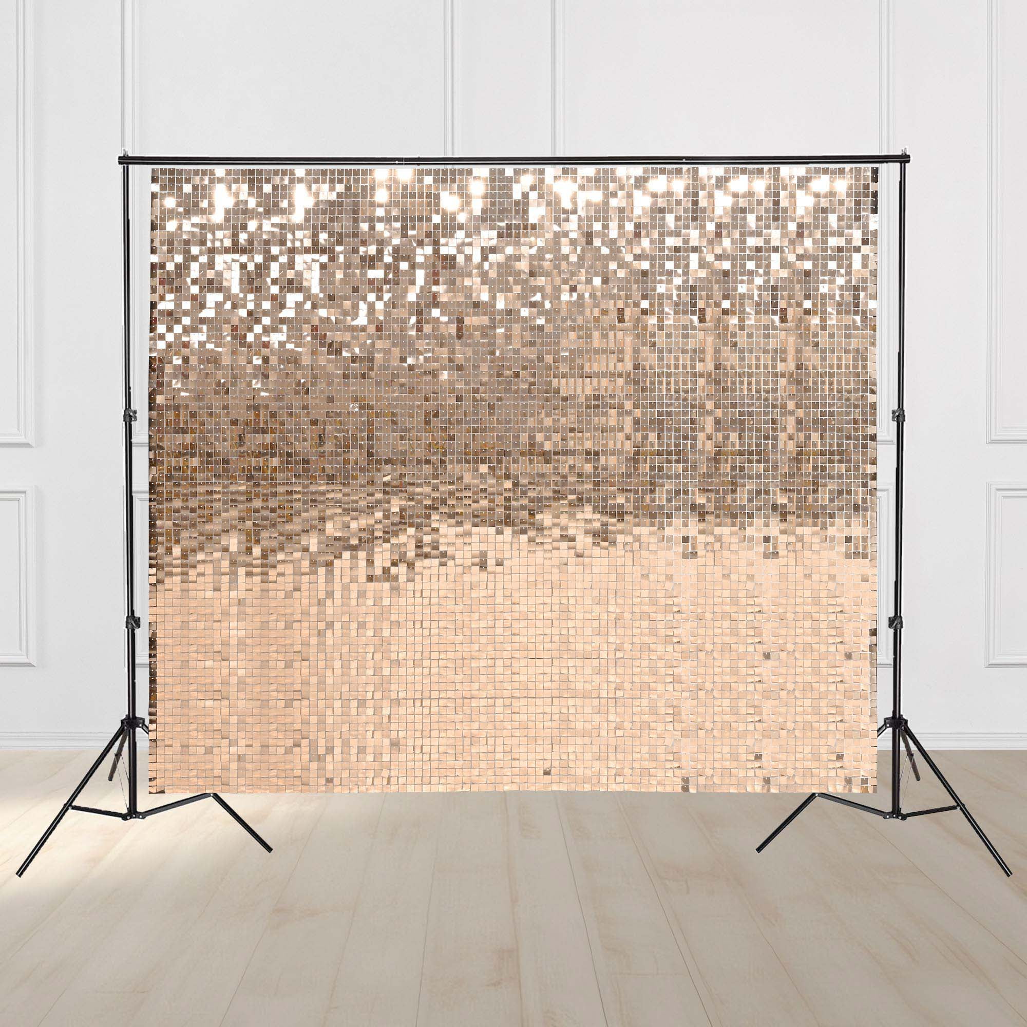 Instahibit 10x7 FT Shimmer Wall Backdrop with Stand 72 Pcs Panels Decor ...