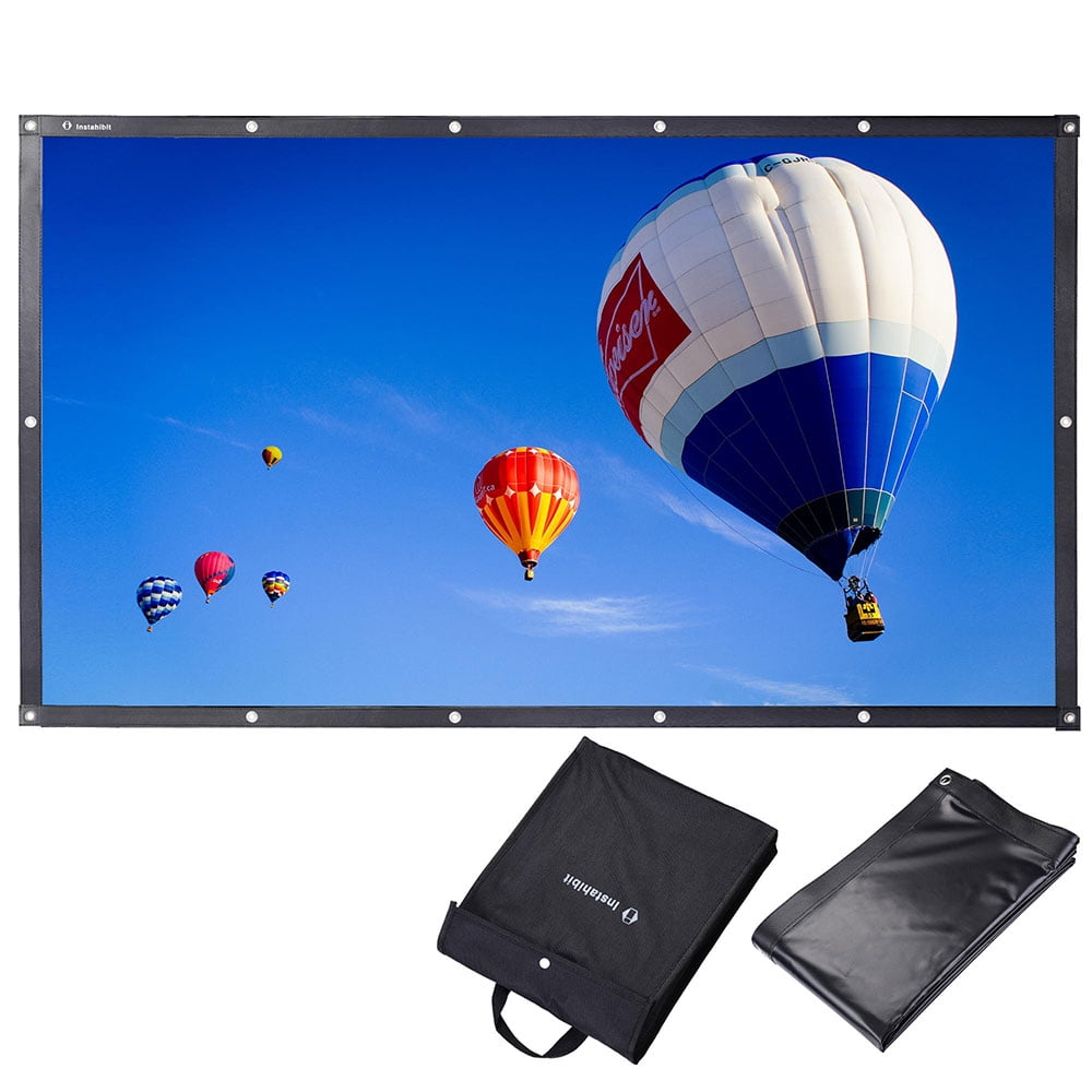Instahibit 84" 16:9 Foldable Projector Screen Portable Outdoor Backyard ...
