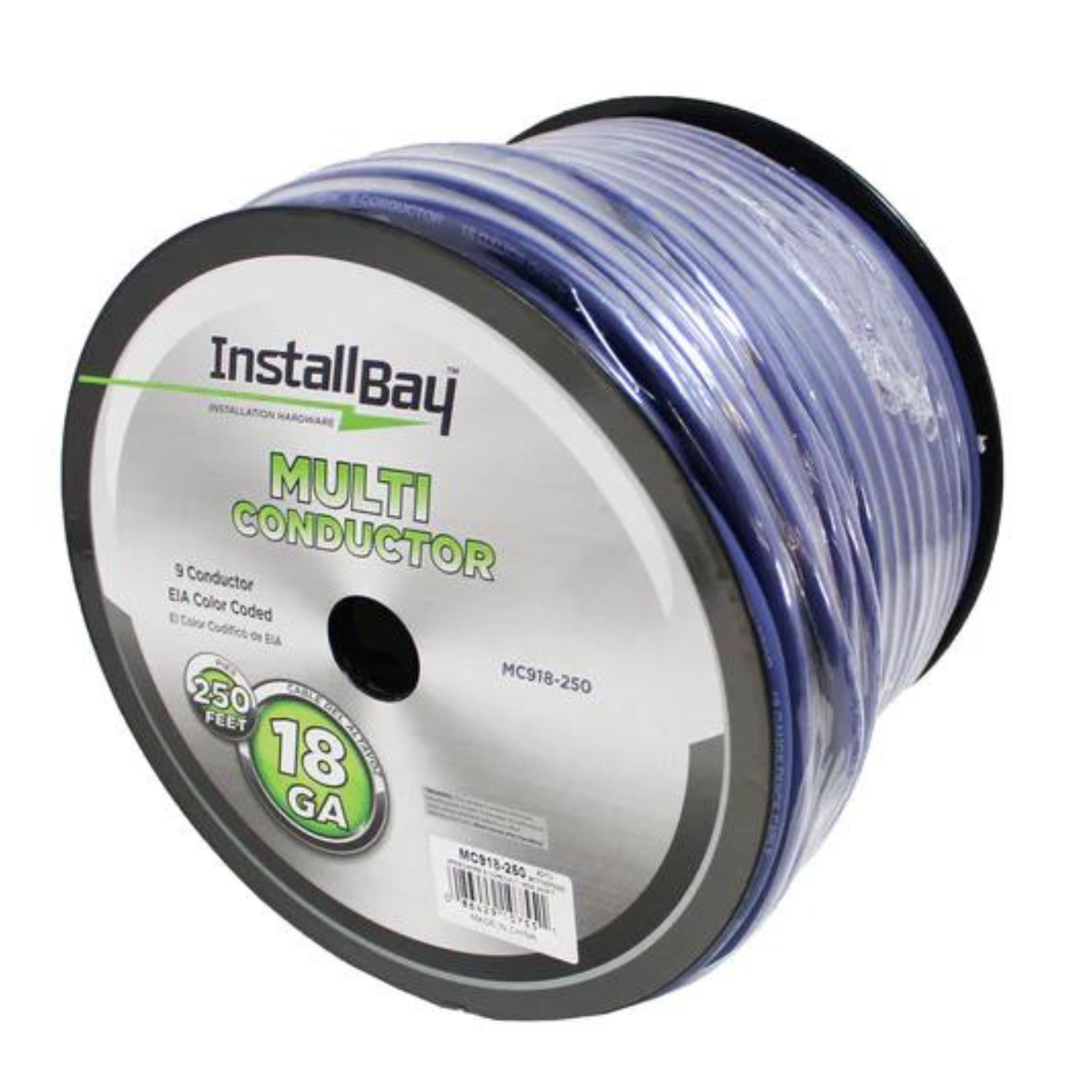 Install Bay 18 GA / 9 Conductor Oxygen Free Copper Speaker Wire Blue ...