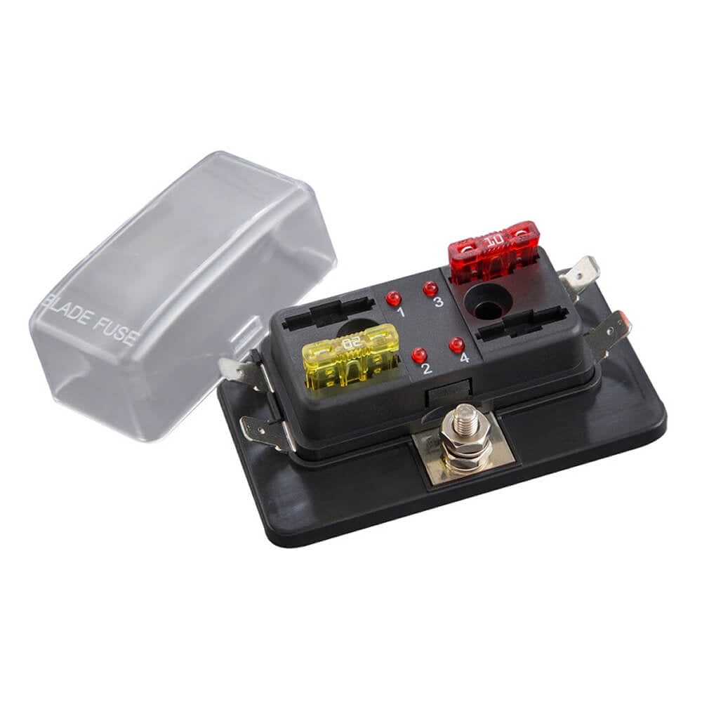 InstallBay Fuse Block ATC with Indicating LEDs - 4 Position - Walmart.com