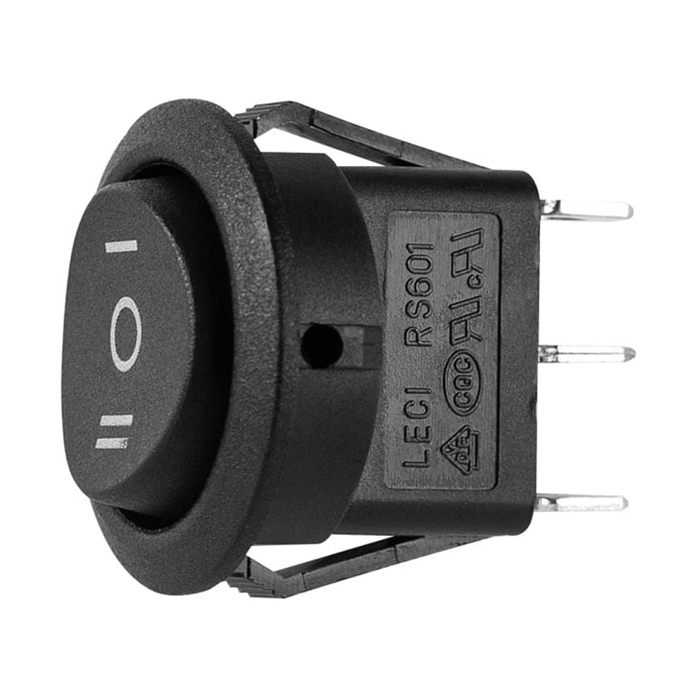 Install Bay IBRRMOML Round Rocker Switch, Momentary Up Latched Down ...