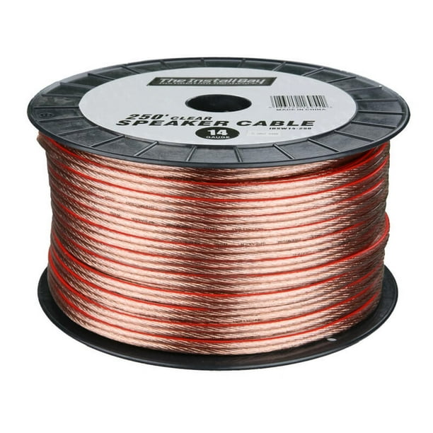 Install Bay IBSW14-250 Clear CCA Value Line Speaker Wire, 14GA, 250 ...