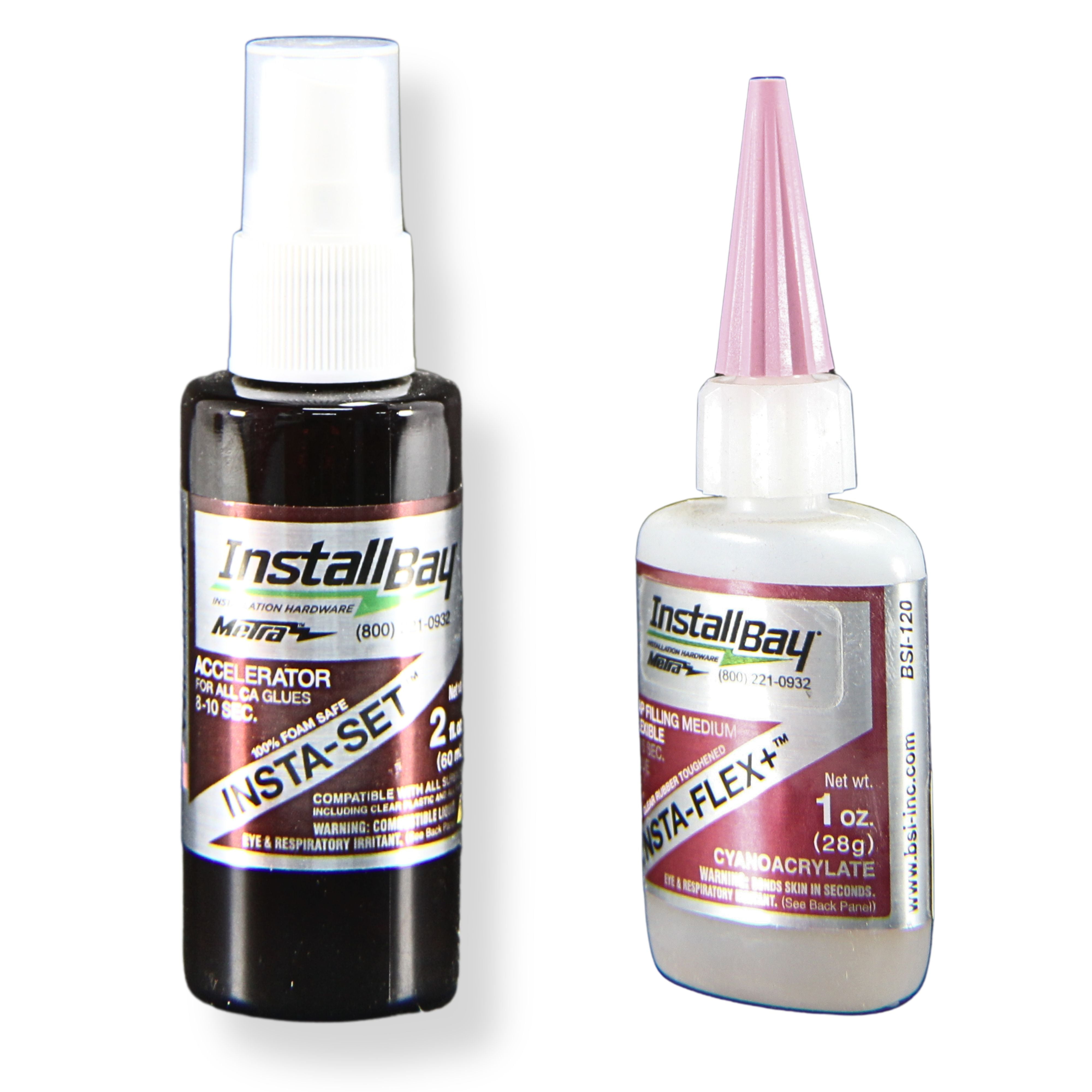 Install Bay Insta-Flex Plus Glue 1oz + Insta-Set 2 oz. Curing ...