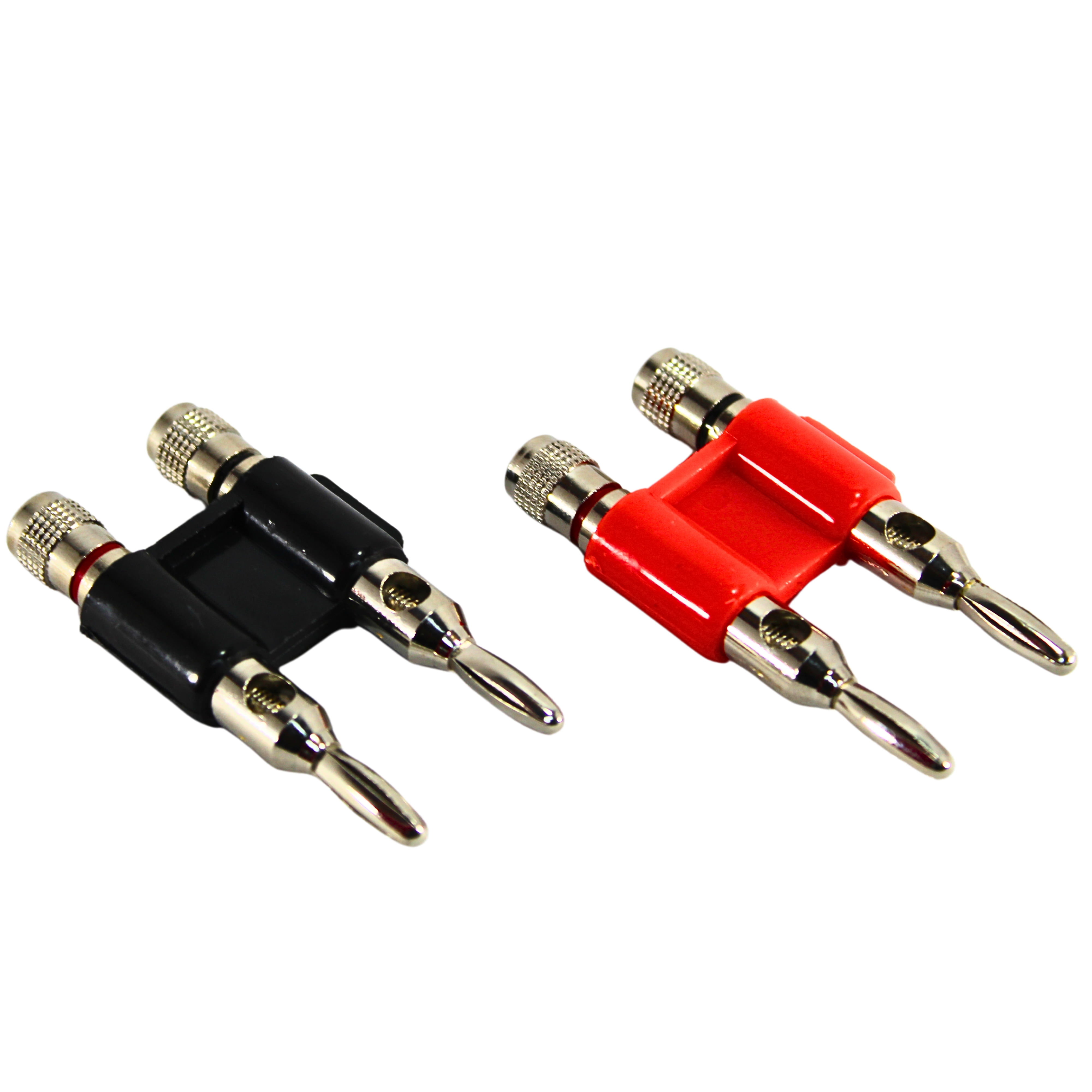 Install Bay RCA100-BP RCA Banana Plugs Paired Black/Red - Retail Pack ...