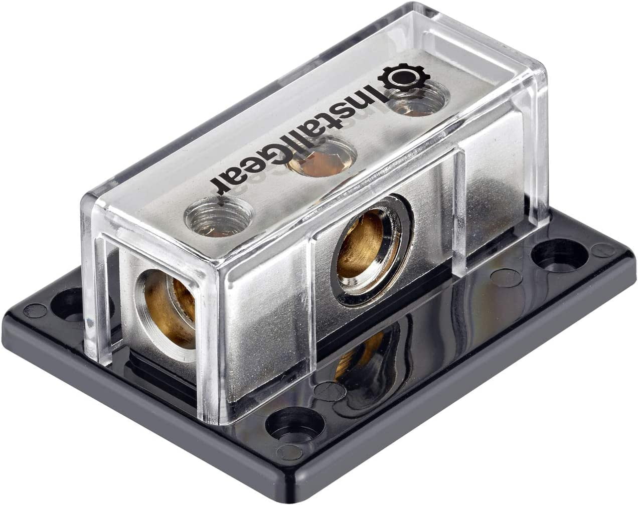 InstallGear 0/2/4 AWG Gauge Power Distribution Block 1/0 Gauge in to (2 ...