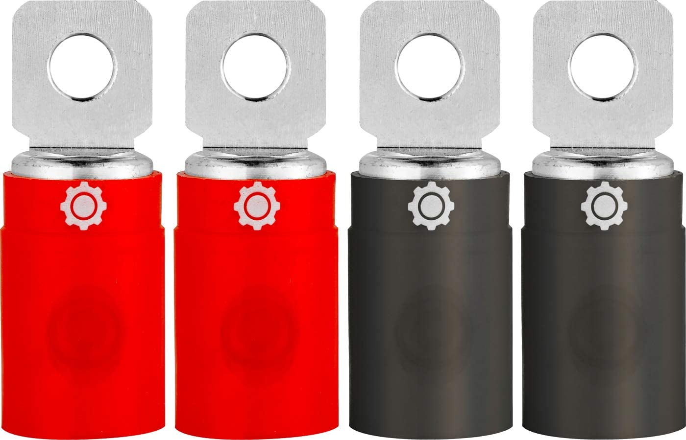 InstallGear 1/0 Gauge Wire, Tinned Pure Copper Set Screw Ring Terminals ...