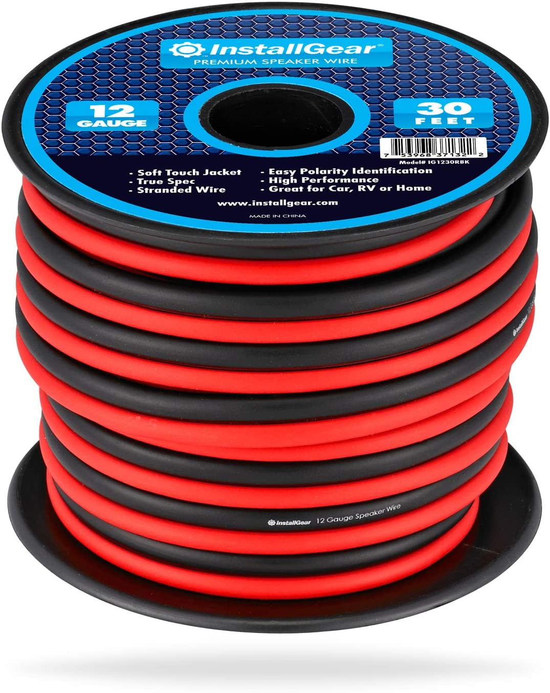 InstallGear 12 Gauge AWG 30ft Speaker Wire True Spec and Soft Touch ...