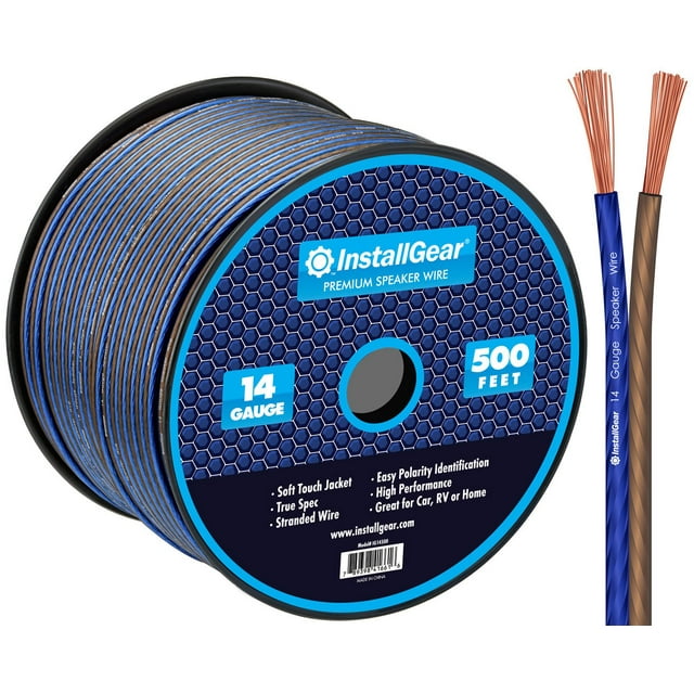 Free Shipping! InstallGear 14 Gauge AWG 500ft Speaker Wire True Spec ...