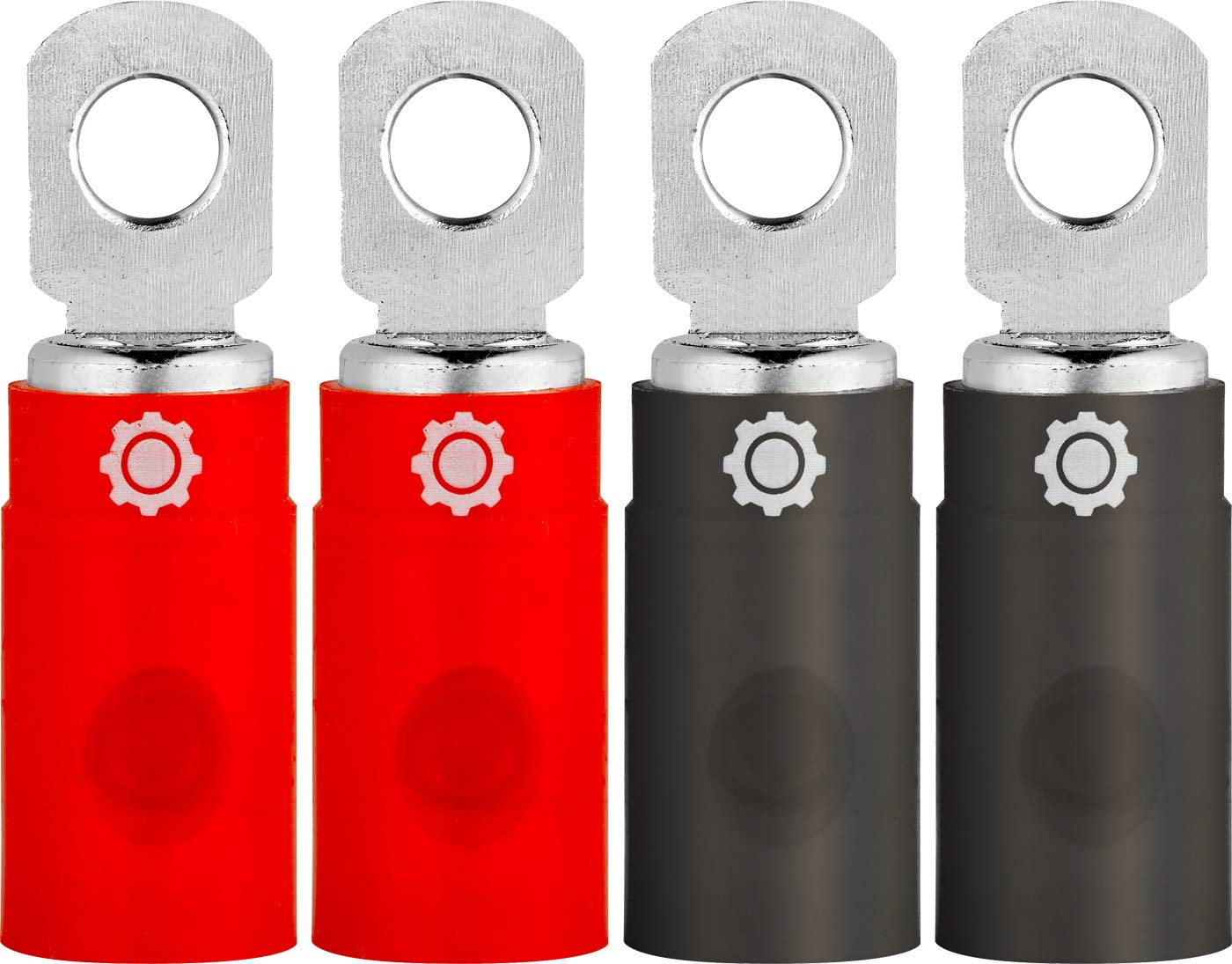 InstallGear 4 Gauge Tinned Pure Copper Set Screw Ring Terminals with ...