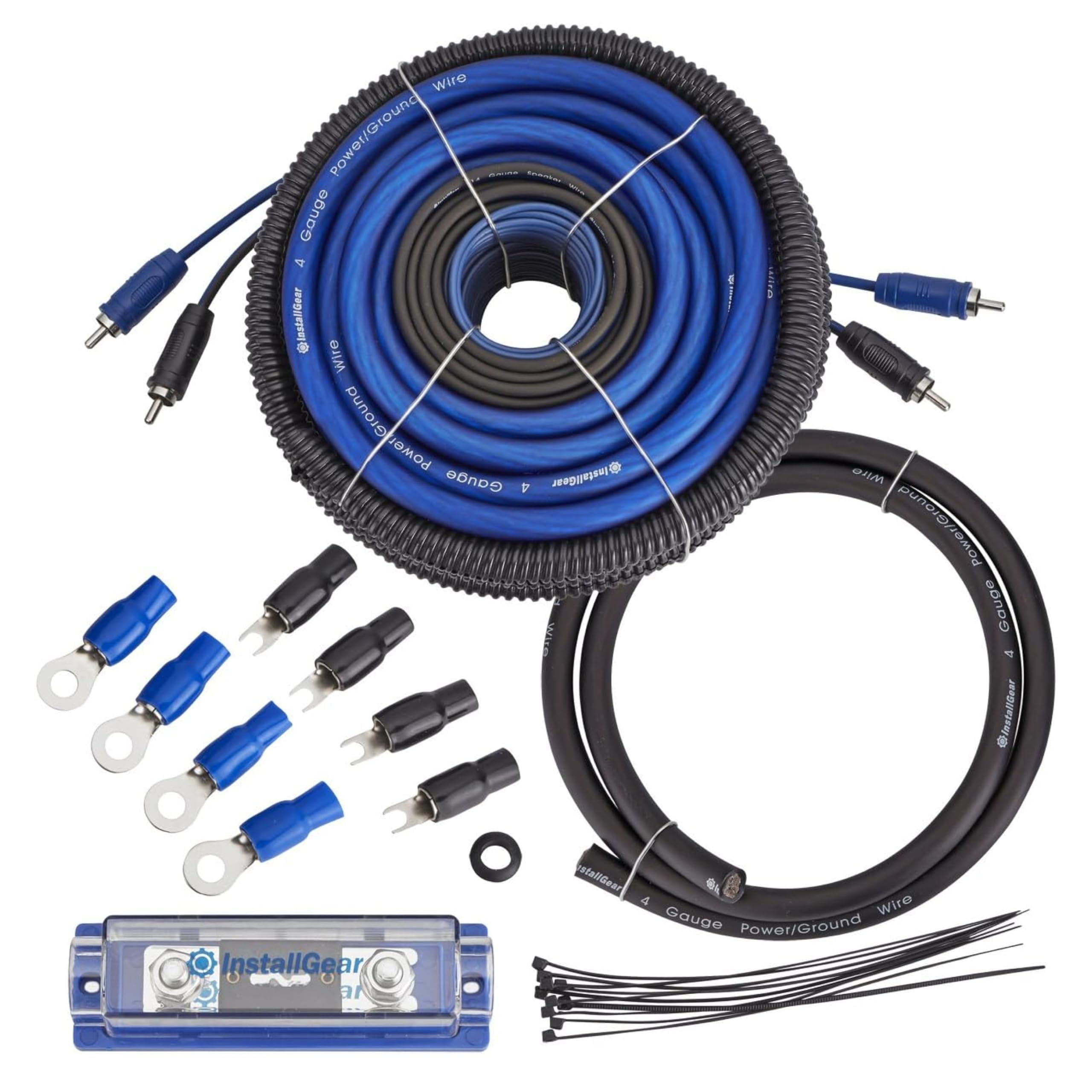 4 Gauge Amp Wiring Kit by InstallGear - Amplifier Subwoofer Wiring Kit ...