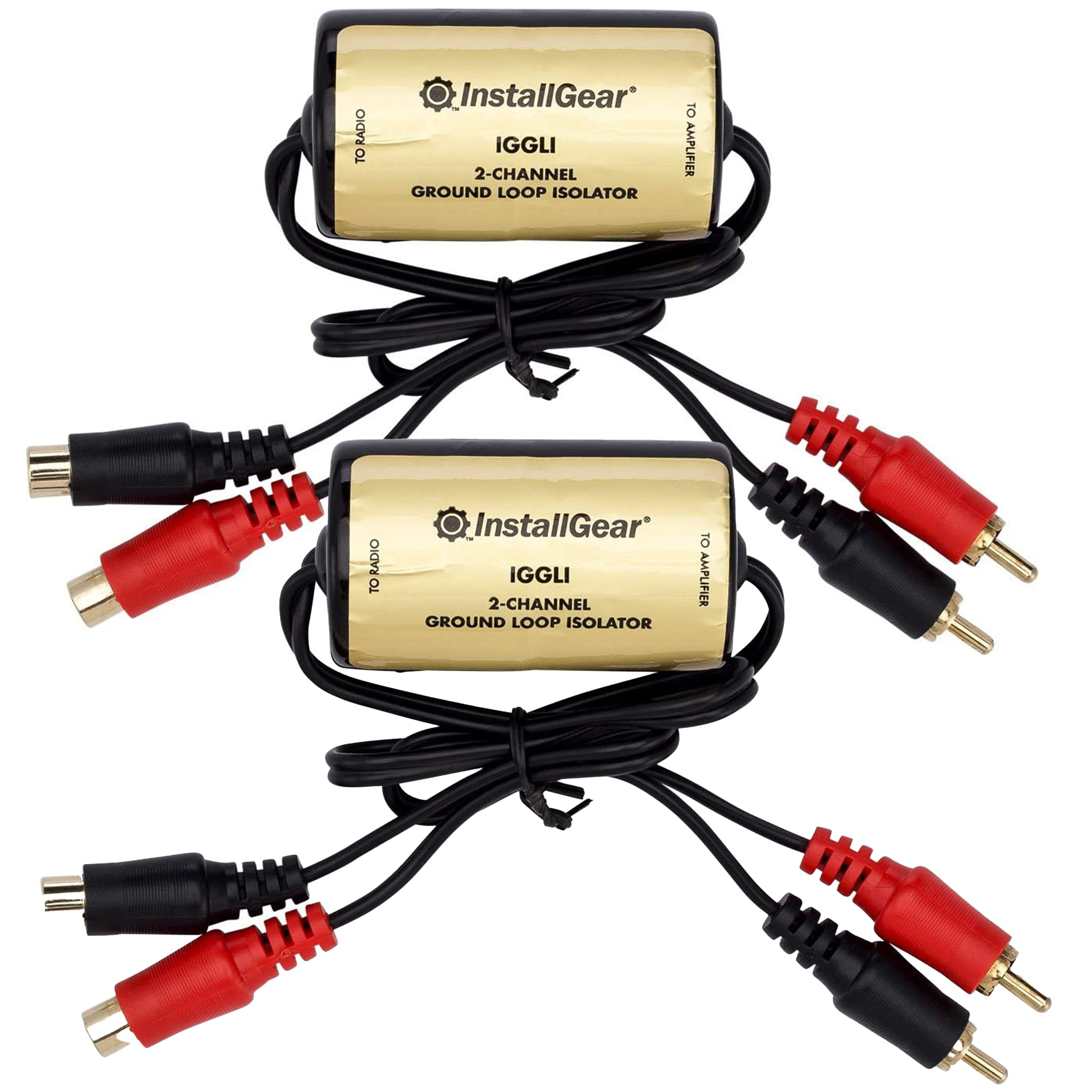 InstallGear Ground Loop Noise Isolator, Amplifier Noise Filter for Car ...