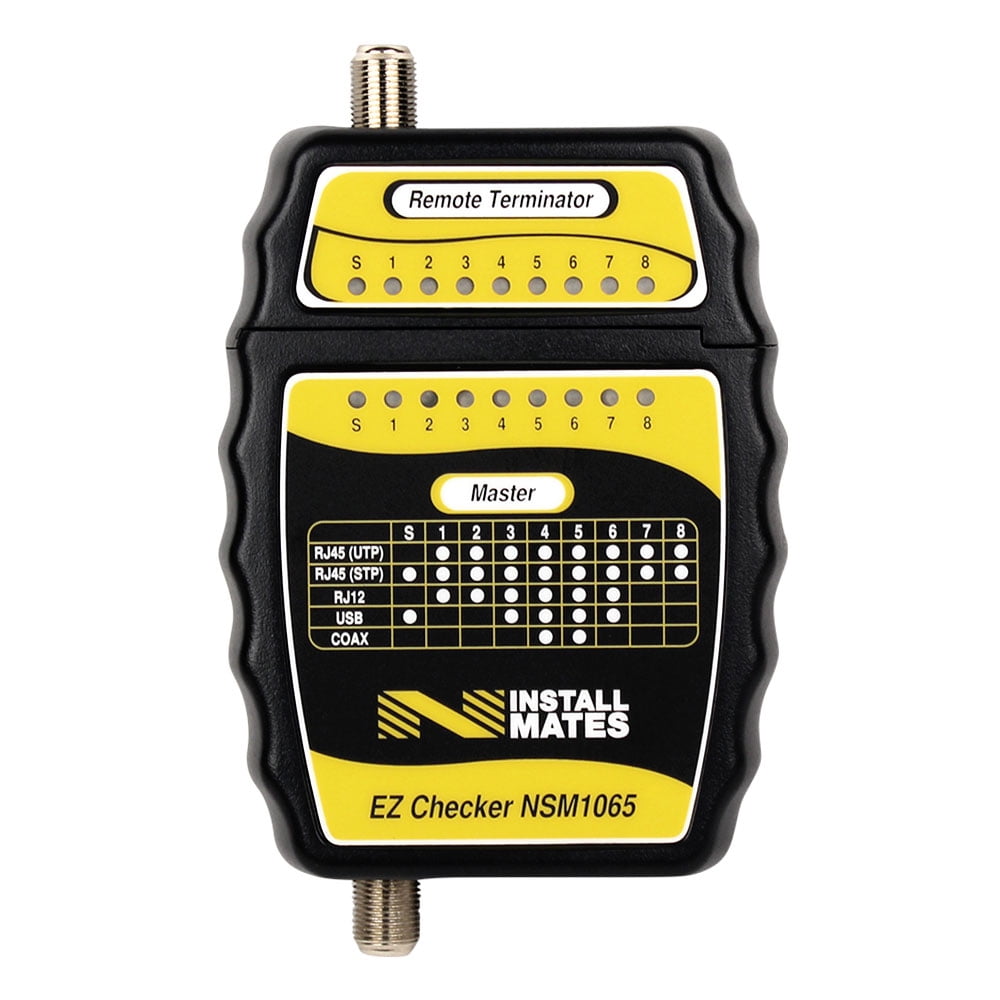 InstallMates™ EZ Checker for Testing Cables (Tests F, RJ12, RJ45 Cables ...