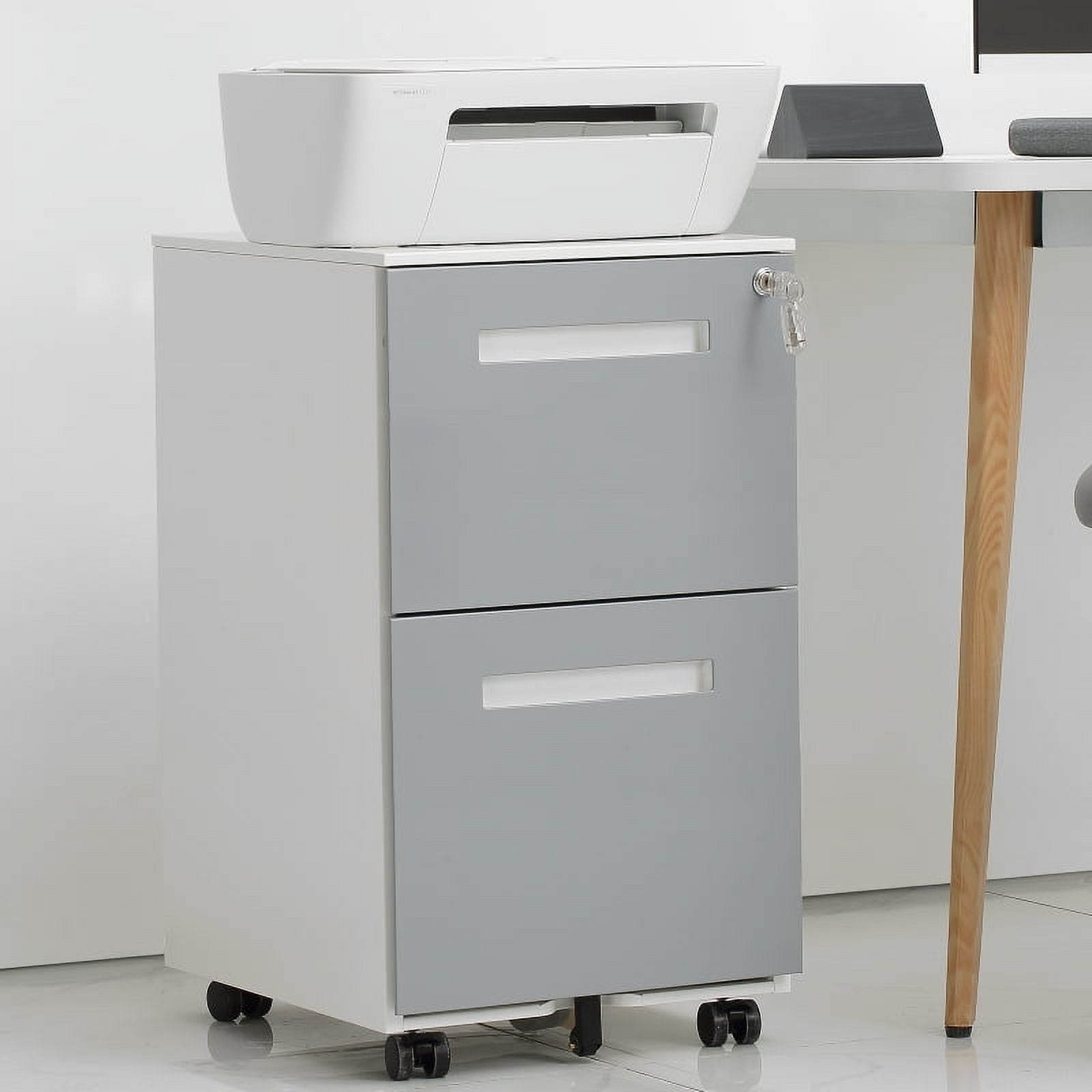 [Installation required] 3-drawer mobile filing cabinet with lock ...