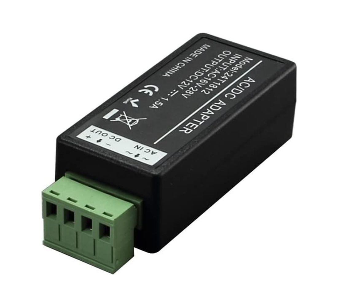 InstallerCCTV AC 24V to DC 12V 1.5A Power Converter, Universal Powerful ...