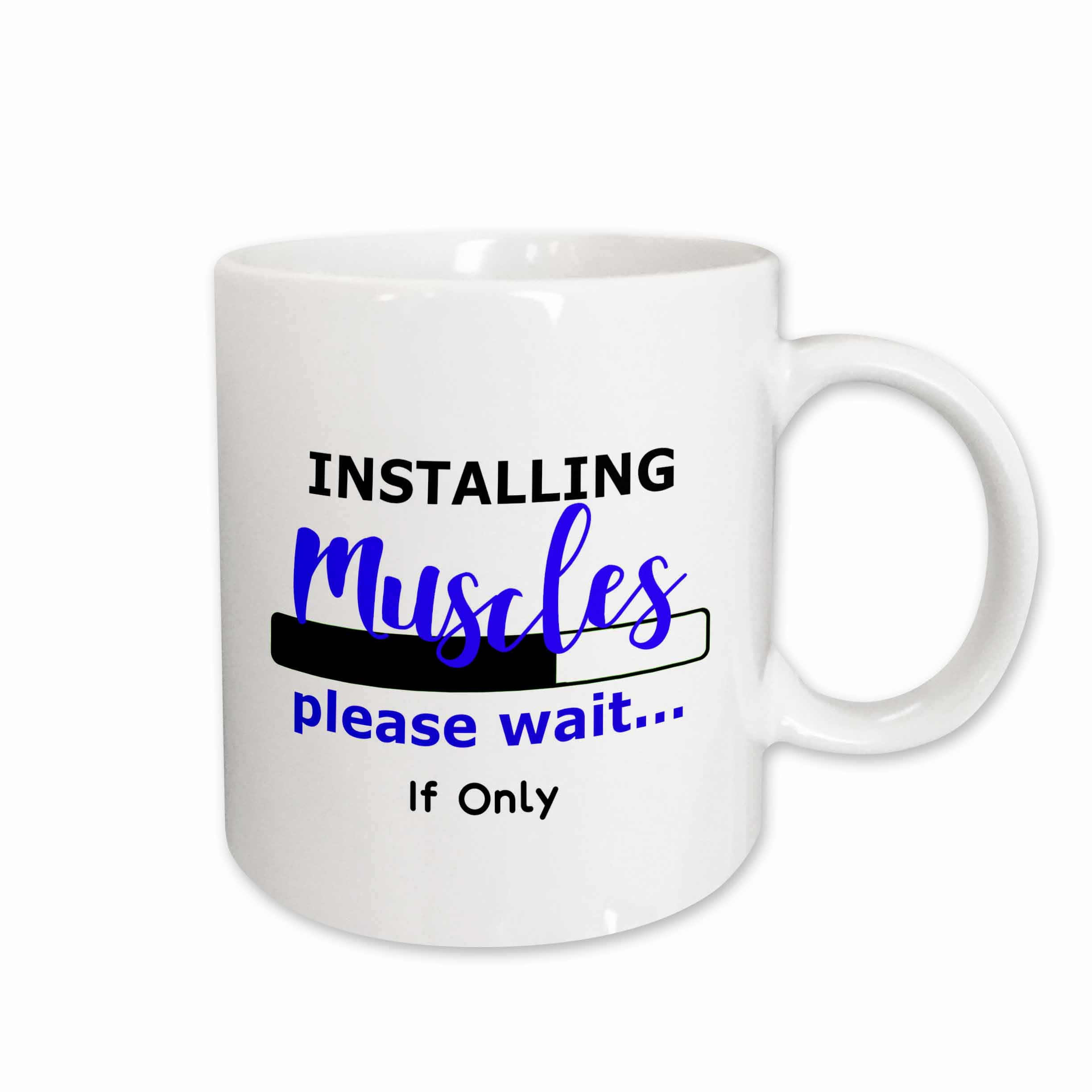 3drose, Installing Muscles Please Wait Gym Workouttypography, 11oz Mug ...