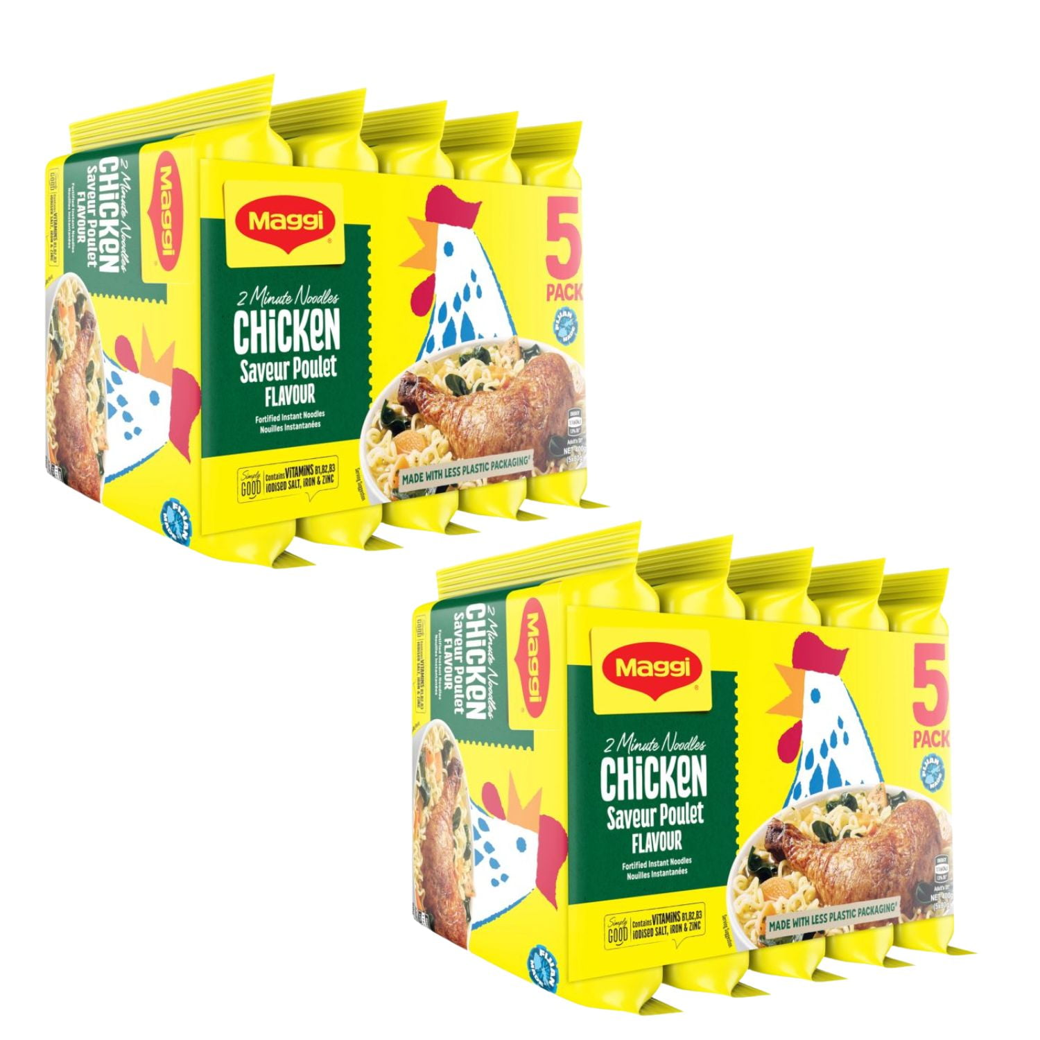 Instant 2 Minute MAGGI Noodles Chicken Flavor (Pack Of 10 x 80g EA) Enjoy your Chicken flavoured ...