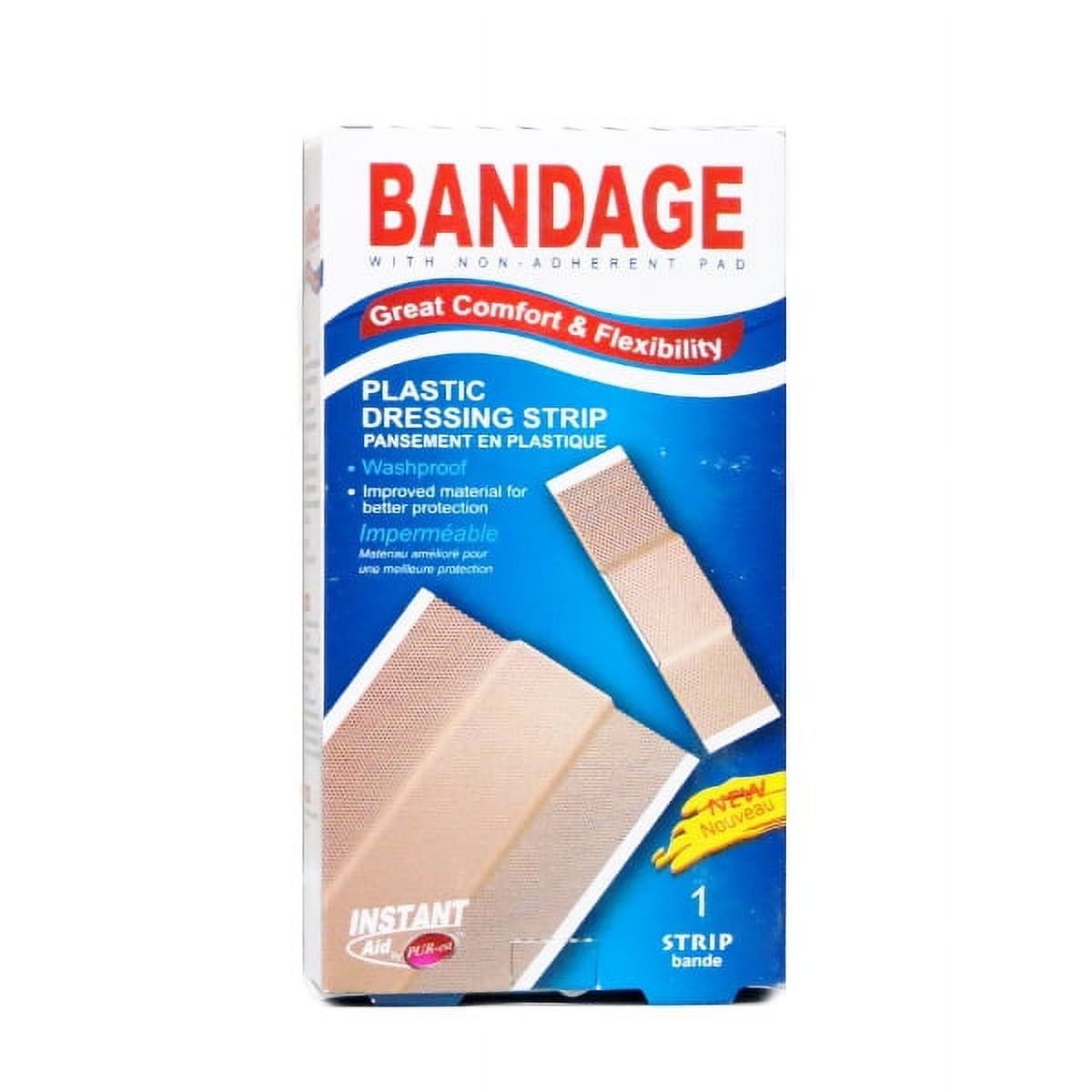 PUREST Instant Adhesive Bandage Extra Large Sterile Plastic Dressing Strip - Walmart.com