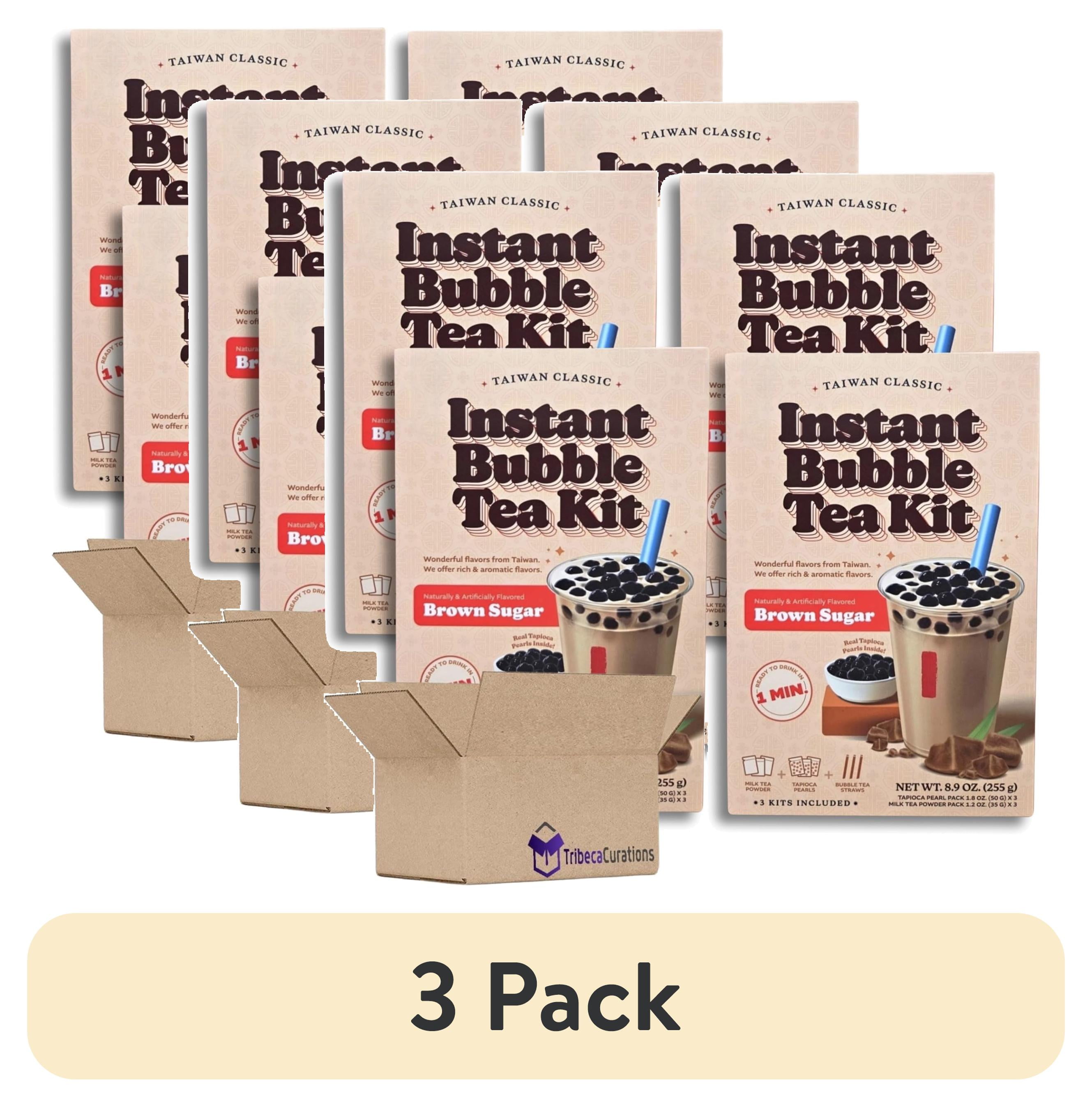 (3 pack) Instant Bubble Tea Kit Value Pack Flavor | Pack of 4 (12 Total ...