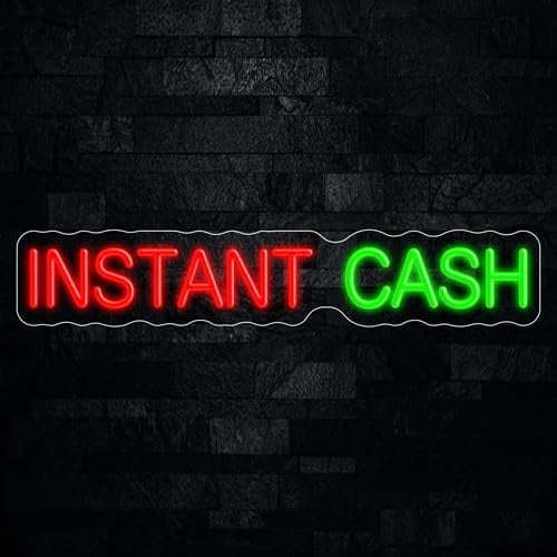 Instant Cash LED Neon Sign 27"L x 5"H #32410 - Walmart.com