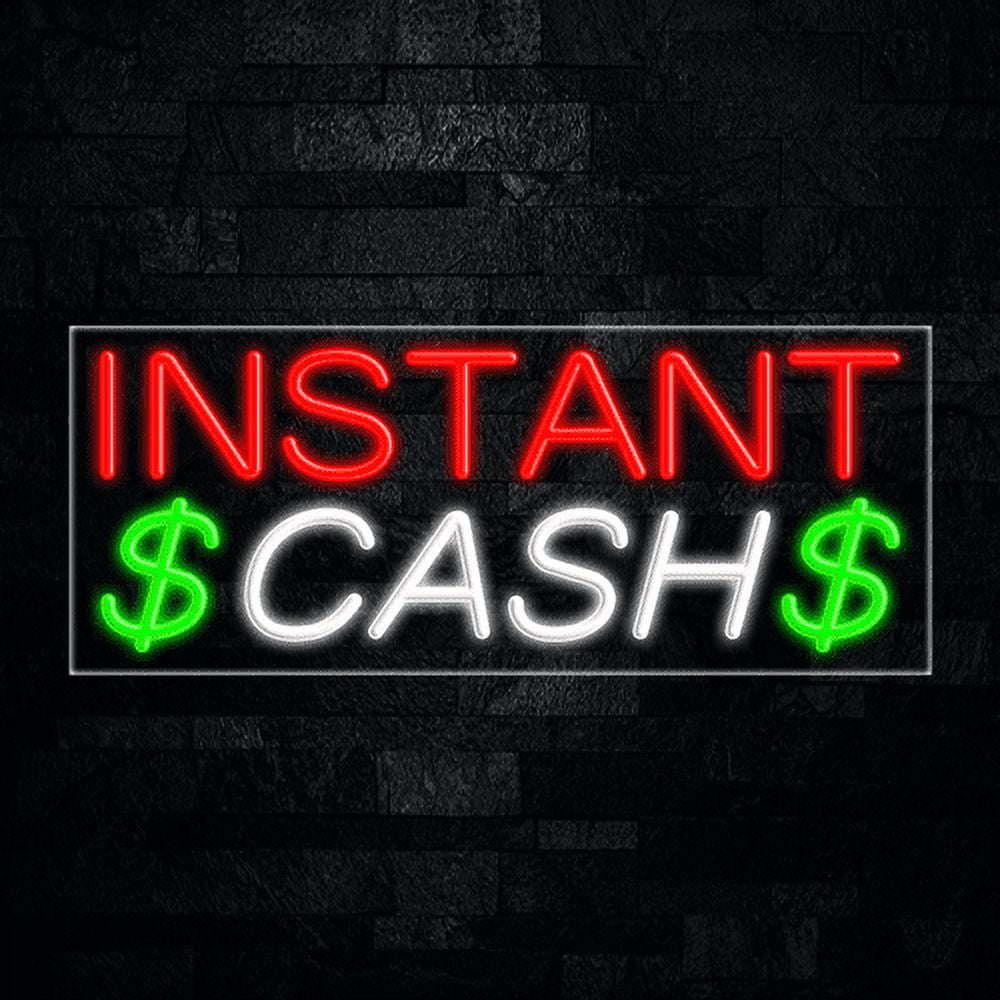 Instant Cash-LED Neon Sign 30"L x 12"H #31201 - Walmart.com