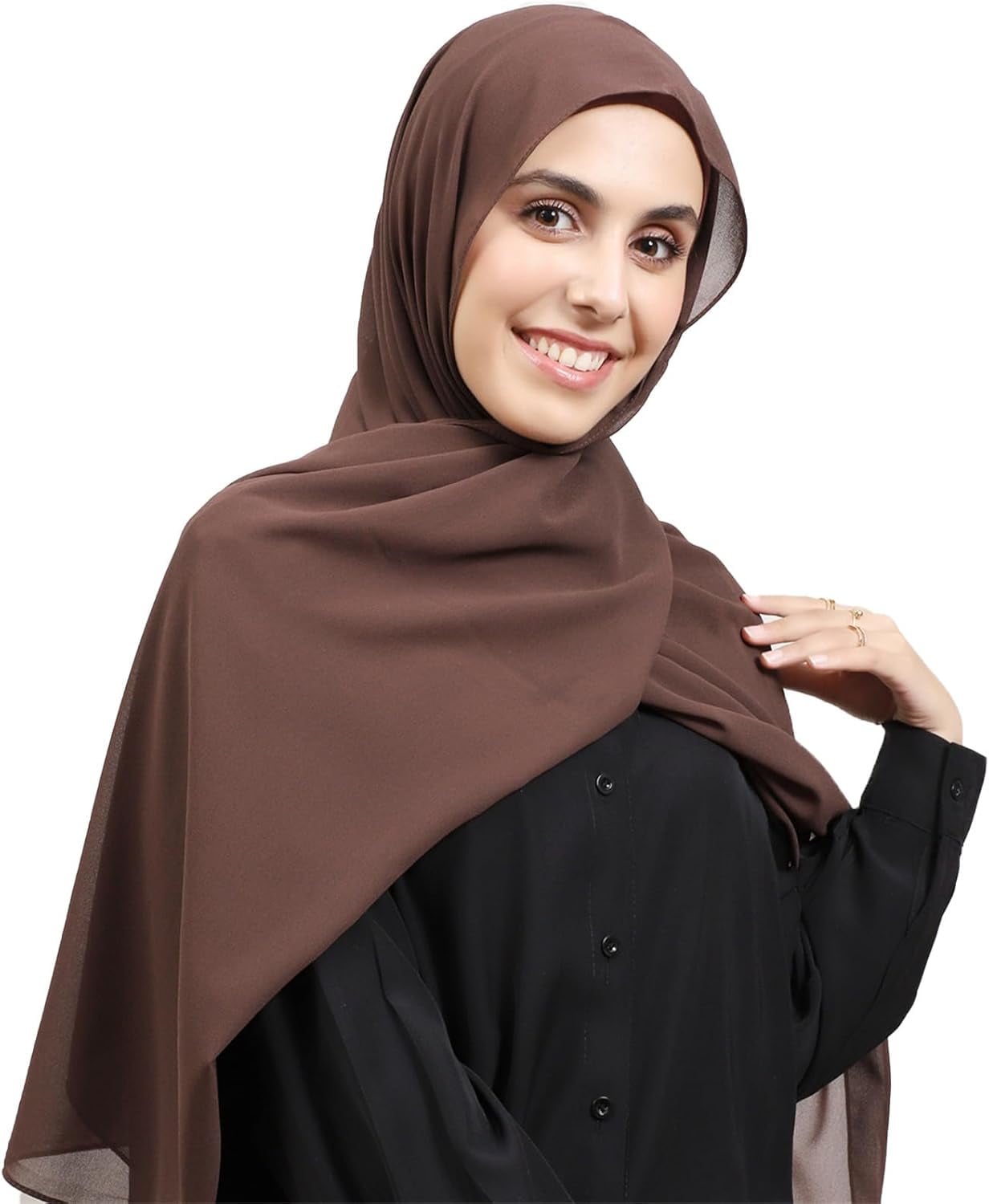 Instant Chiffon Hijab Set 3-in-1 Hijabs Scarf with Built-in Magnets and ...