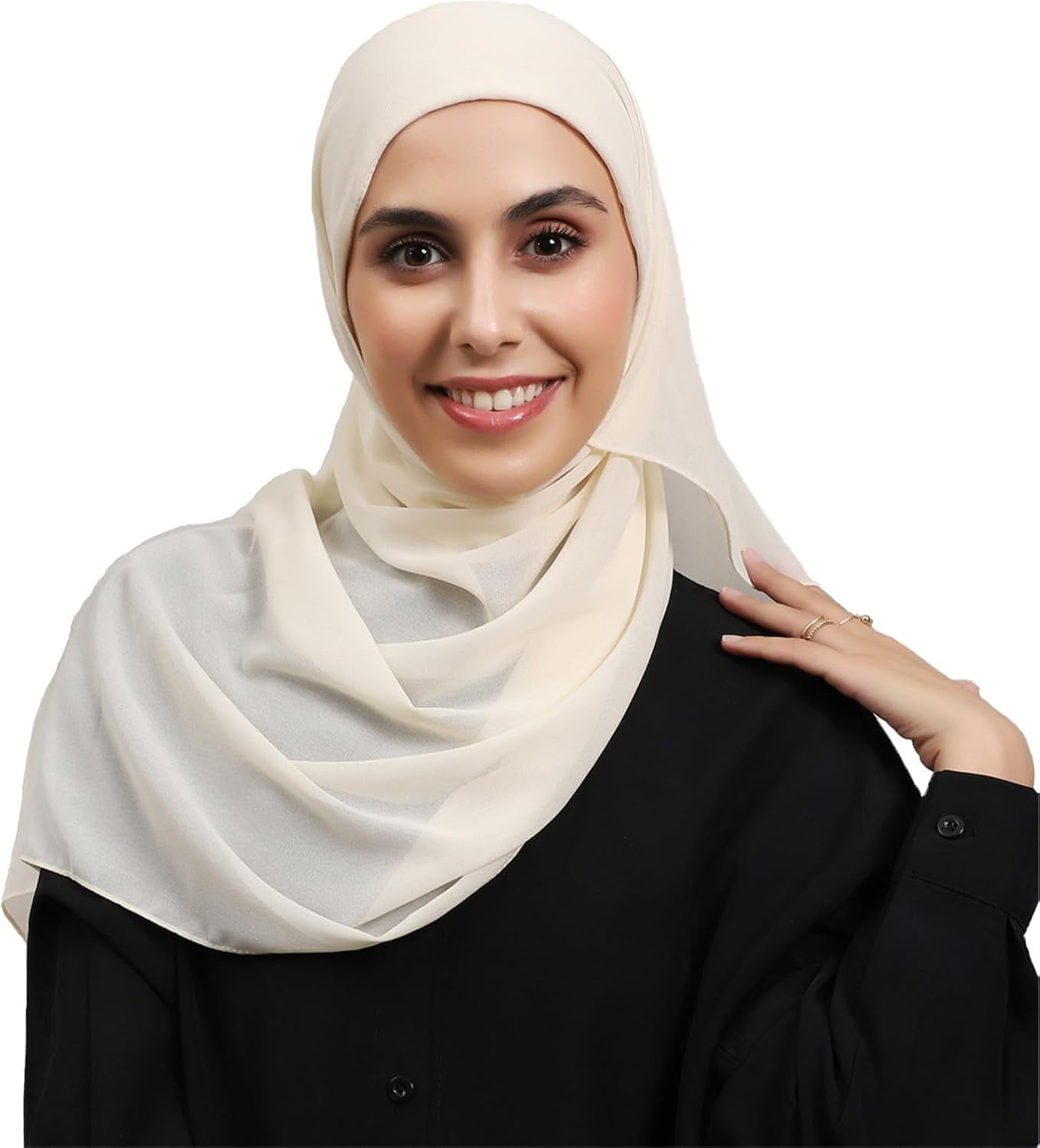 Instant Chiffon Hijab Set 3-in-1 Hijabs Scarf with Built-in Magnets and ...