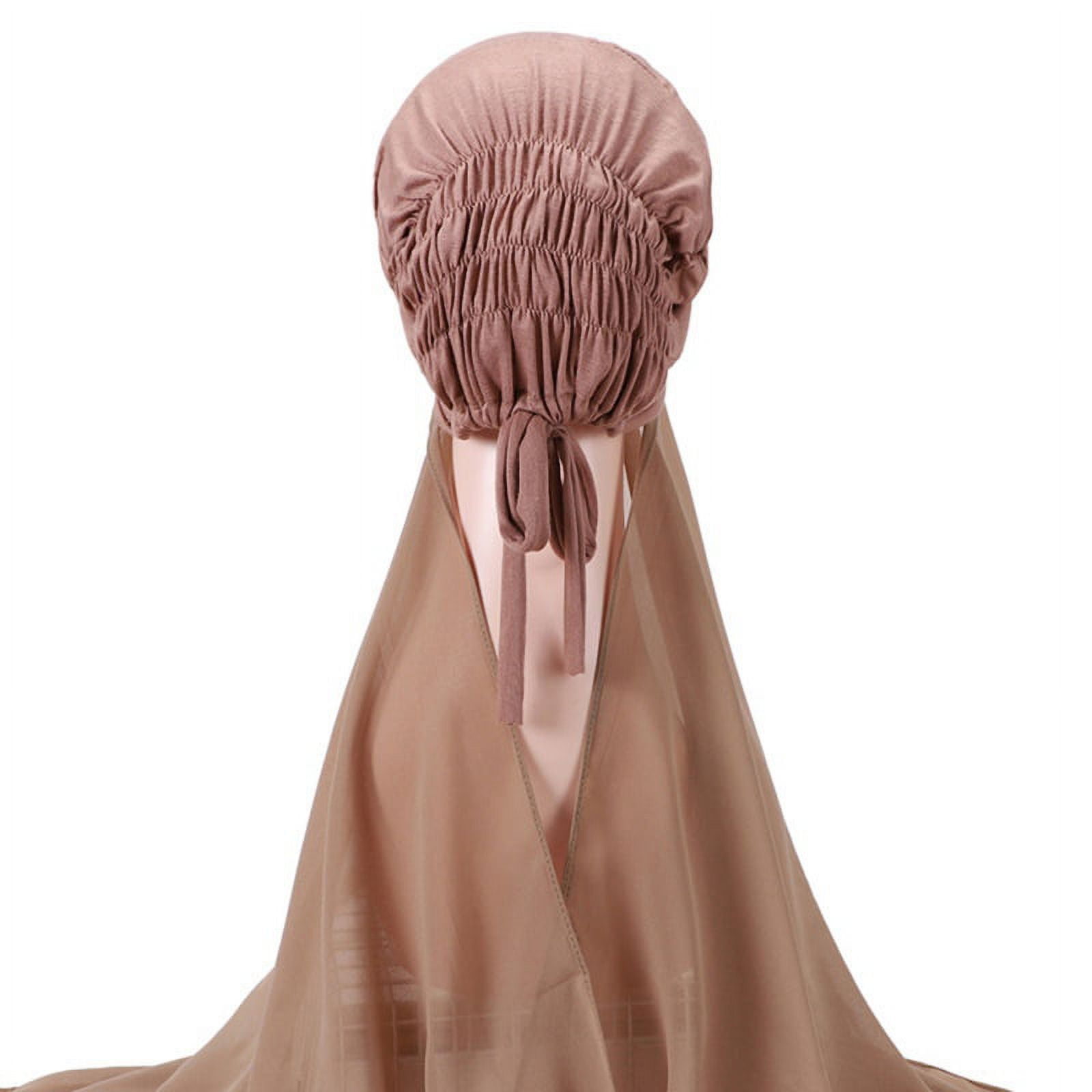 Instant Chiffon Hijab with Tie Back Under Cap Solid Color Soft Chiffon ...
