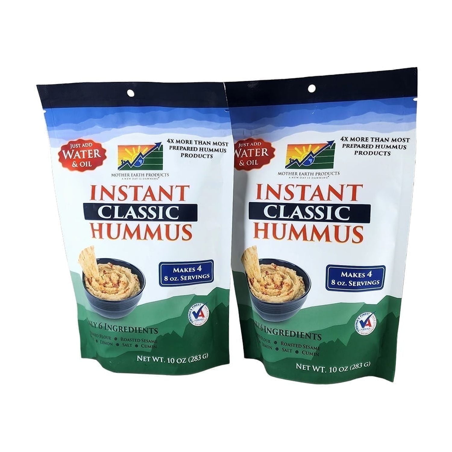 Instant Classic Hummus Mix, 10 Ounce Bag Twin-Pack - Walmart.com