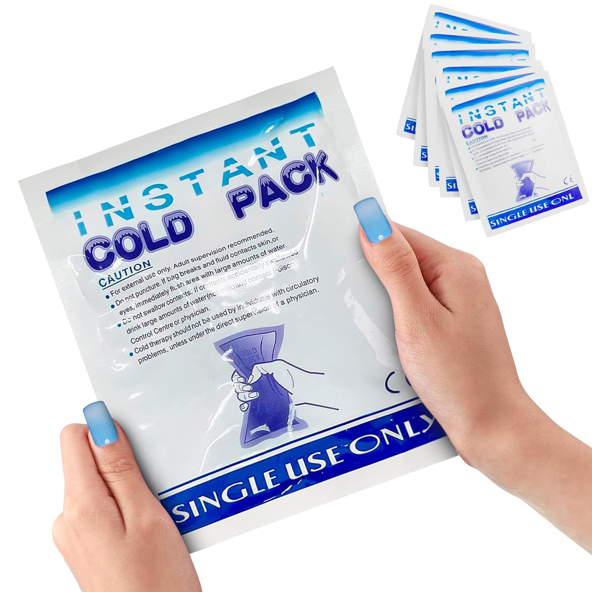 Instant Cold Packs for Injuries Disposable 6 x 8 Inch. 20 Pack Instant ...