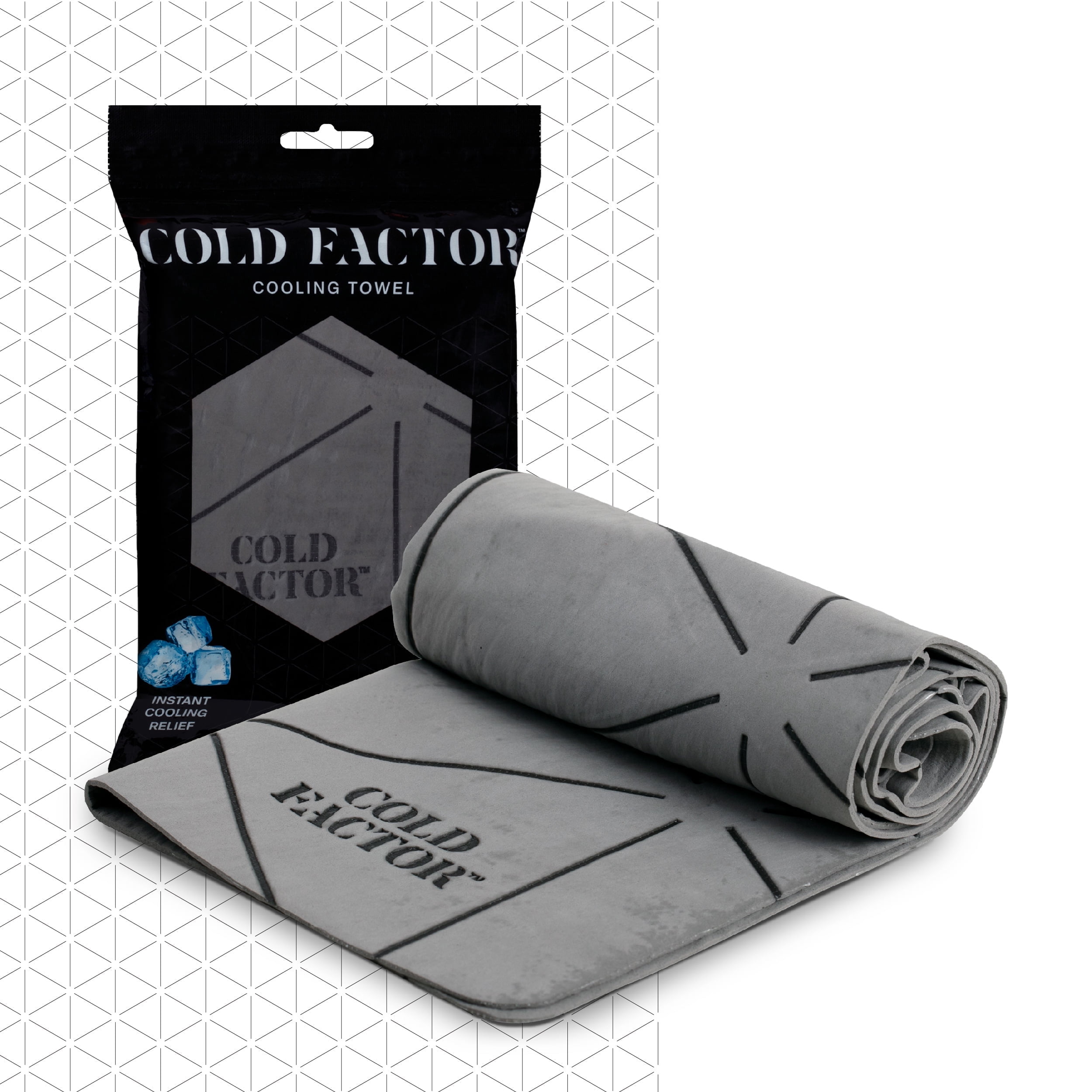 Cold Factor, Instant Cooling PVA Towel, Gray, 29.5" x 13" - Walmart.com