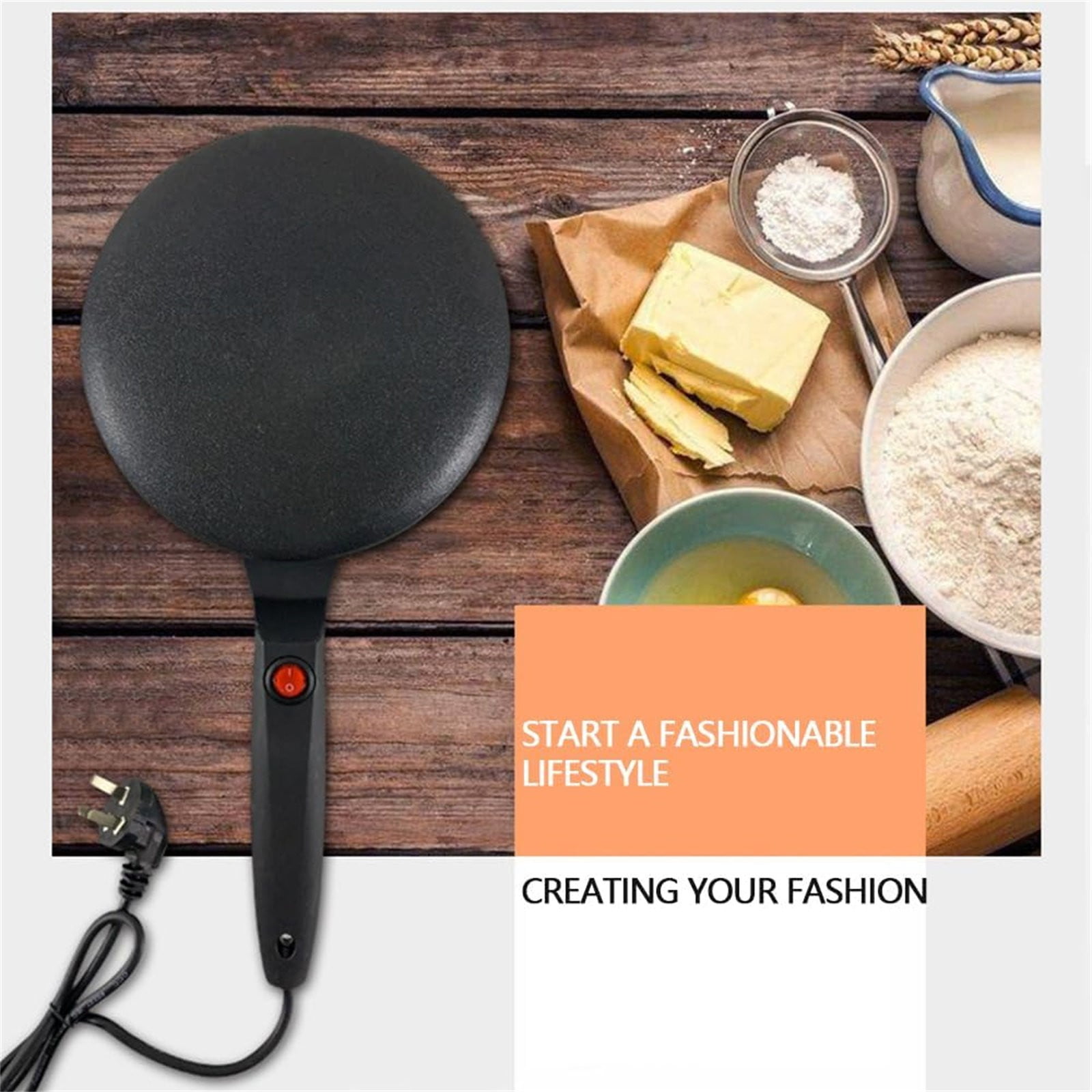 Instant Crepe Maker 8" Griddle Crepe Maker Non Stick Electric Pan Auto ...