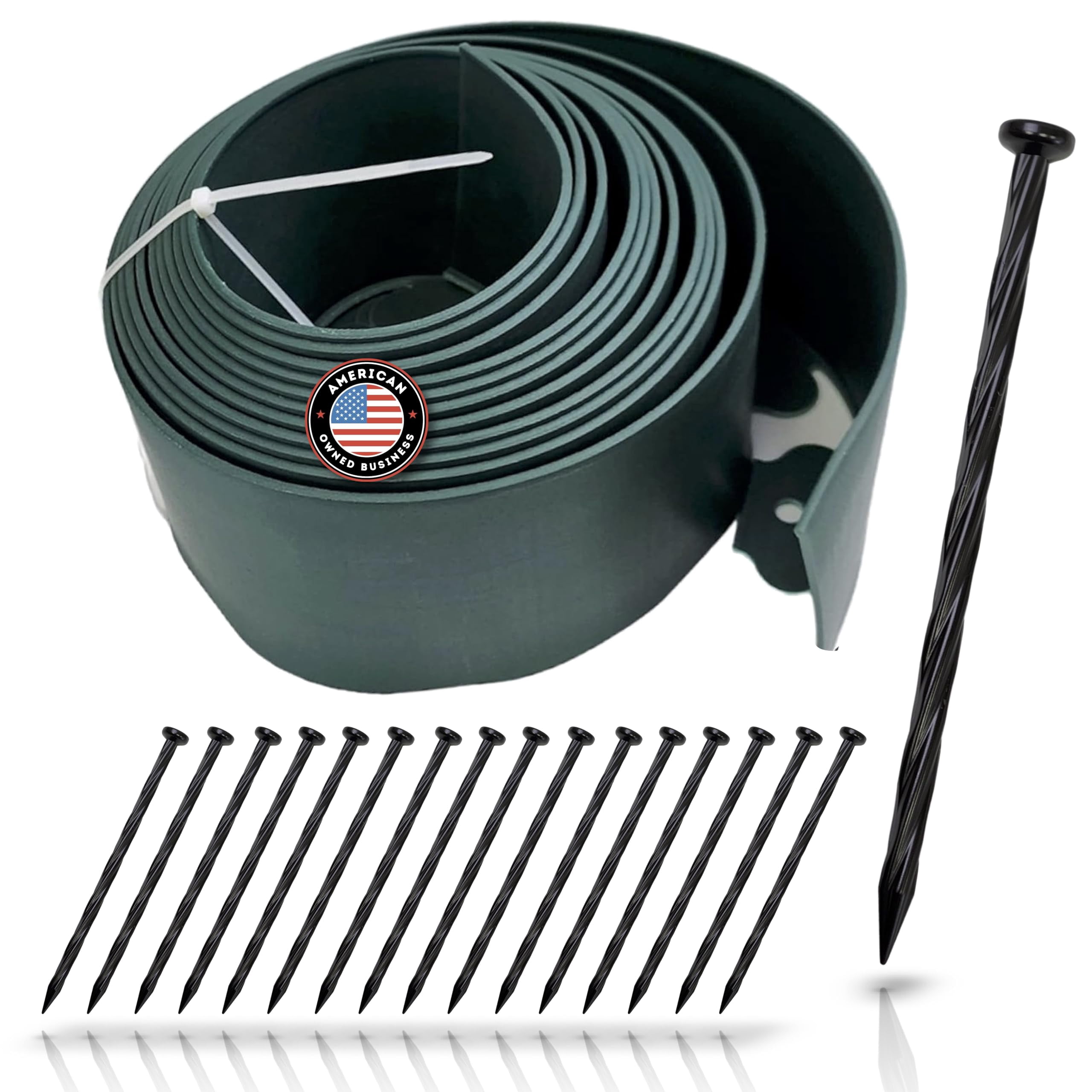 Instant Edging - (Extra Tall 4.75" High) - Green 20ft Premium No Dig ...