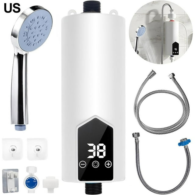 instant Electric Bathroom Hot Water Heater 5500W 220V Whole House with ...