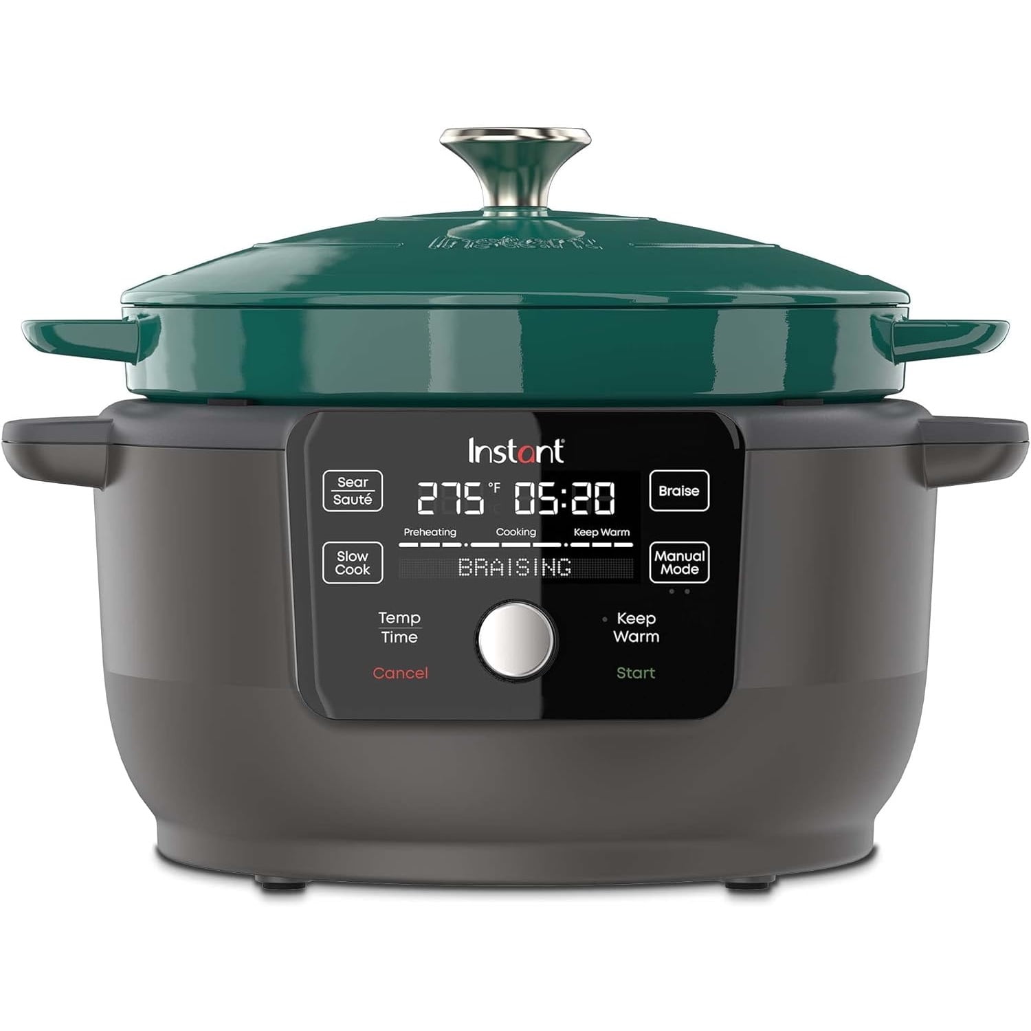 Instant Pot 6-Quart Electric Dutch Oven Cooker, 5-in-1, Round, Enameled ...