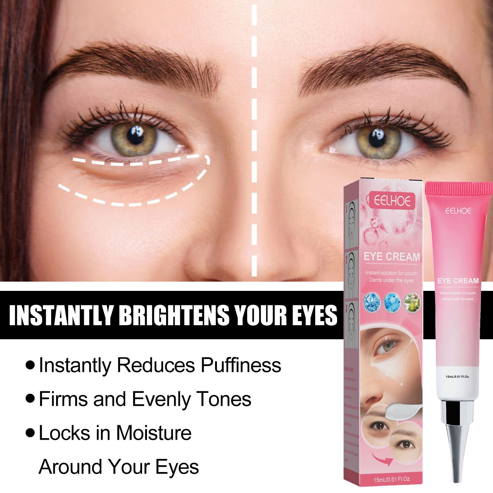 Instant Eye Cream Smooth, Elastic Eye Care, Wrinkle Care Around Eyes ...