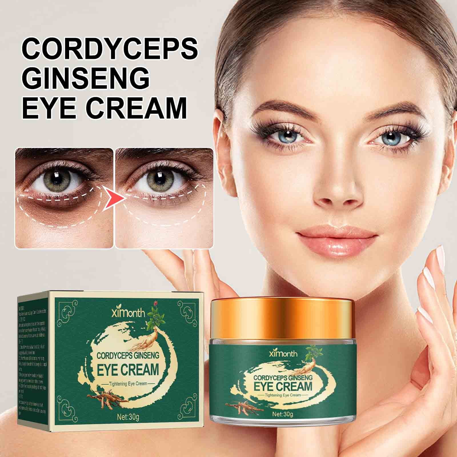 Instant Eye Tightener Eye Cream, Peptide Eye Cream, Cordyceps Ginseng ...