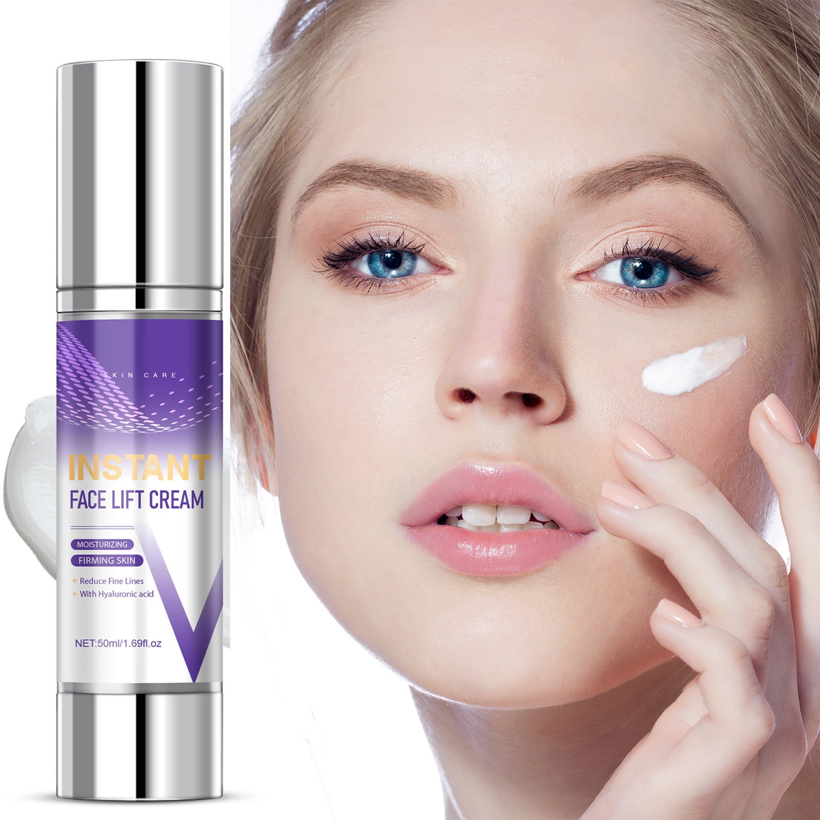 Instant Face Lift Cream With Hyaluronic Acid Anti Aging Moisturizer For Wrinkle Reduction And